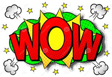 Comic sound effect wow stock vector. Illustration of bang - 46901612