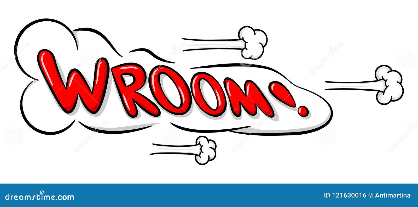 Comic sound effect wroom stock vector. Illustration of message - 121630016