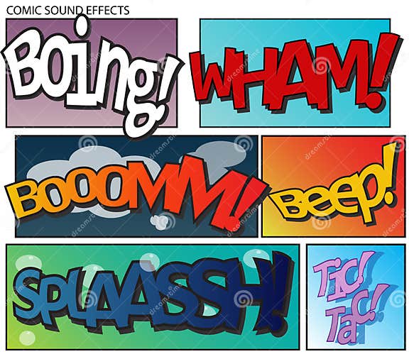 Comic sound effects stock vector. Illustration of message - 40162273