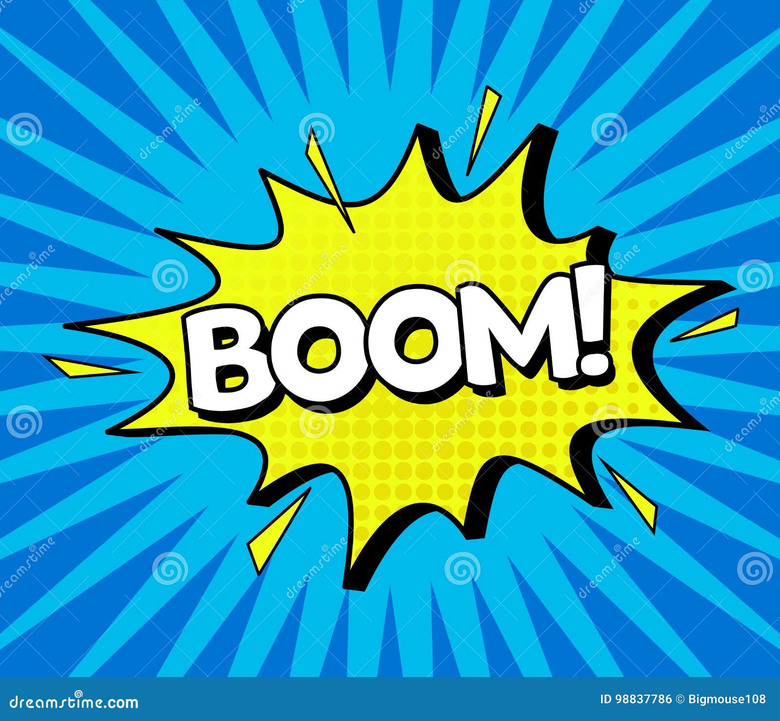 Comic Speach Bubble Effect Boom. Vector Stock Vector - Illustration of ...