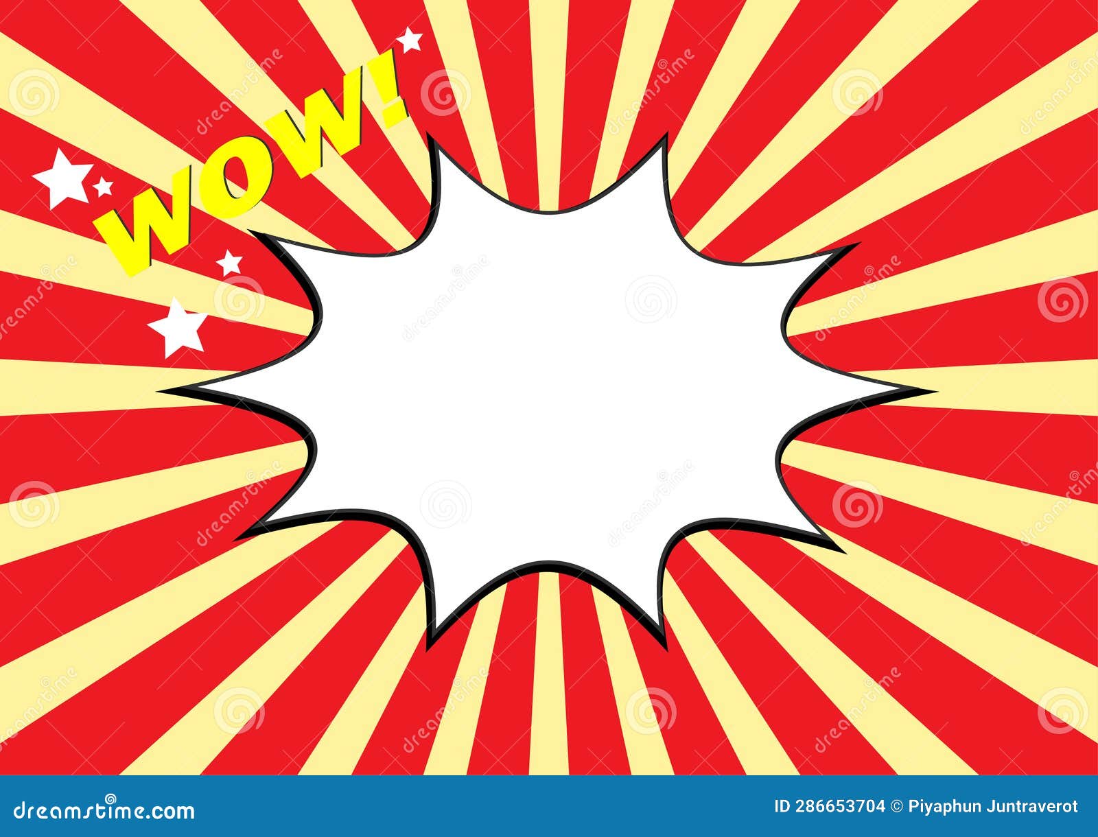 Comic Speech Bubble Background, Pop Art Style, Vector Illustration ...