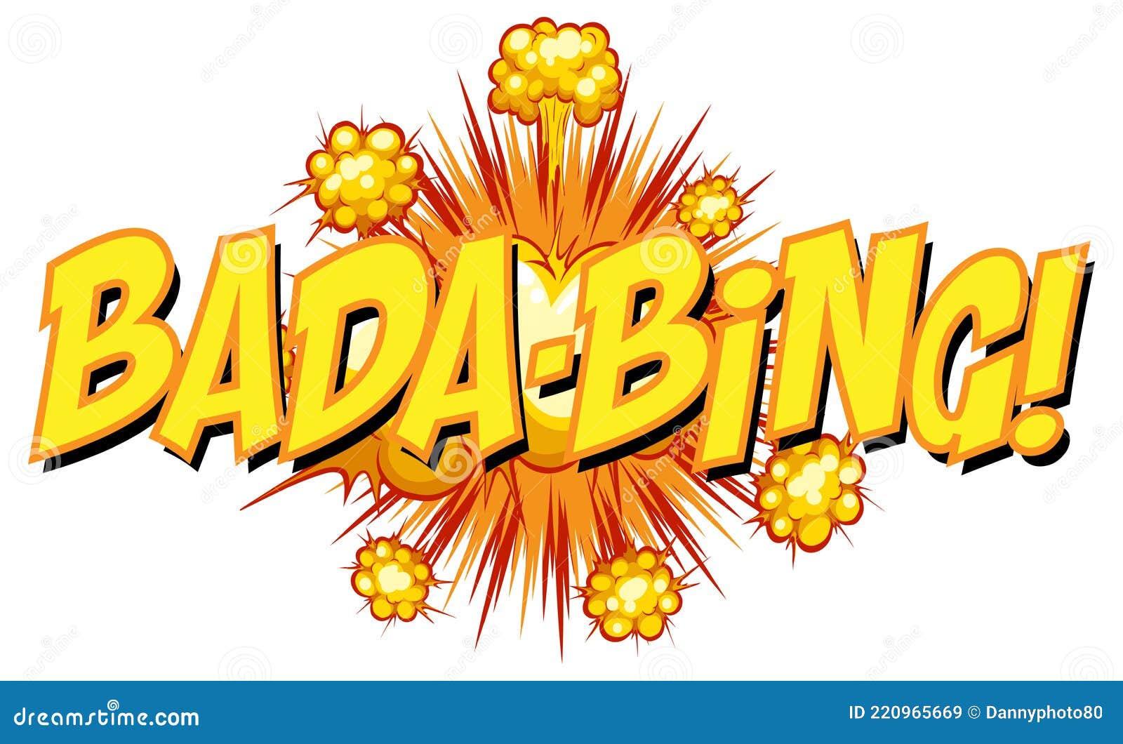 Comic Speech Bubble with Bada-bing Text Stock Vector - Illustration of ...