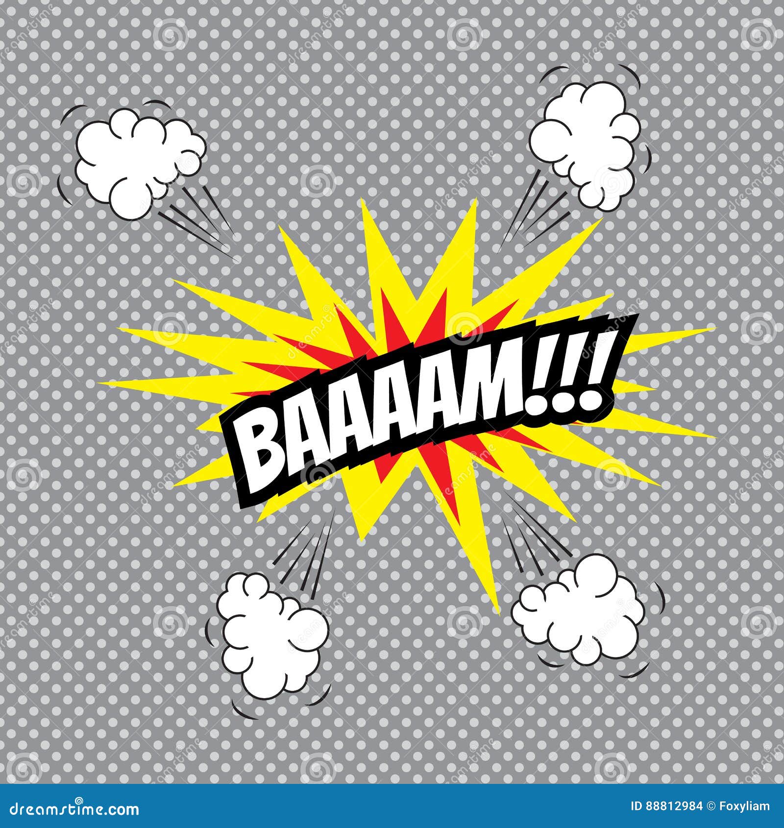 Comic speech bubble, Bam stock vector. Illustration of balloon - 88812984