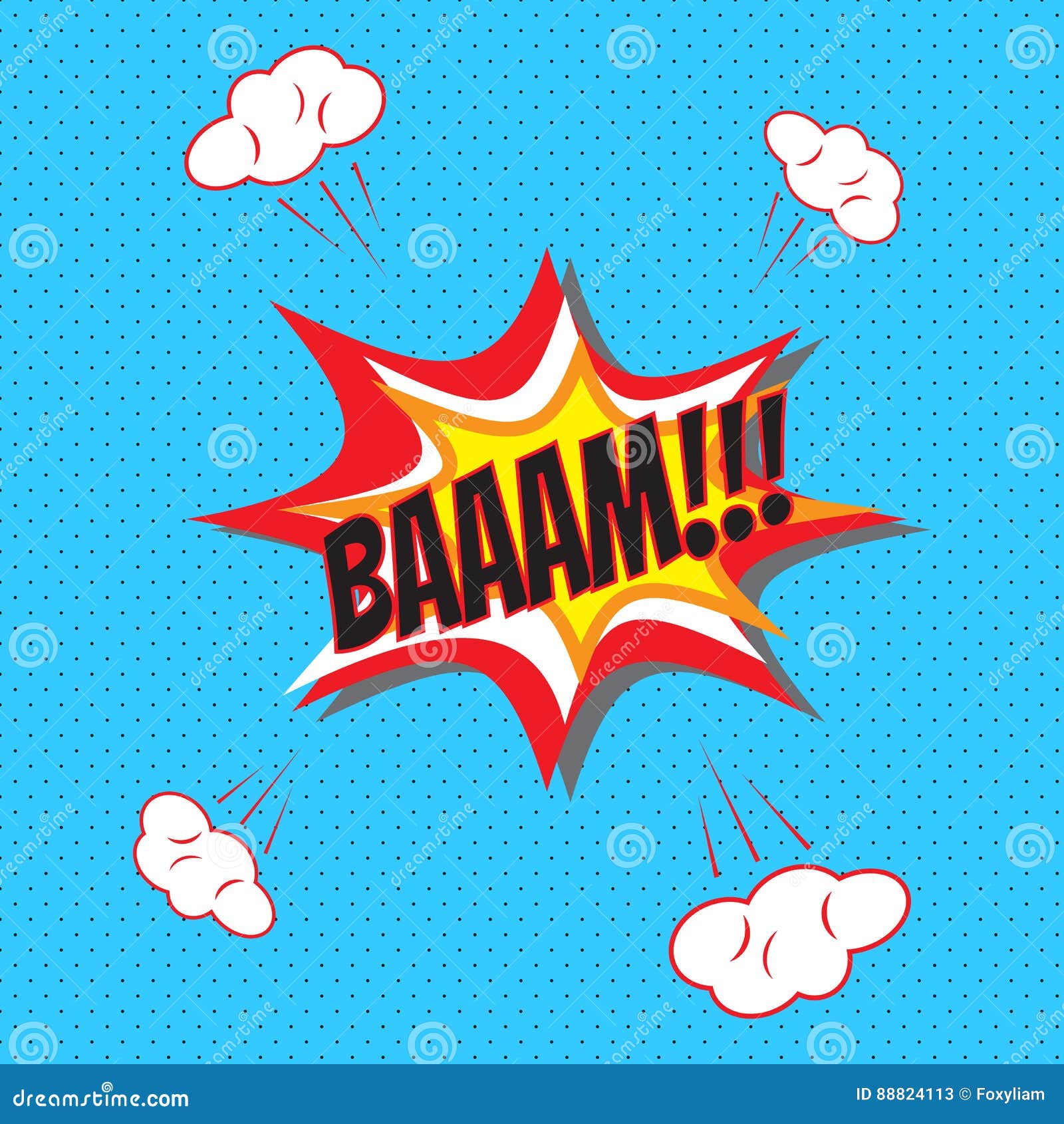 Comic speech bubble, Bam stock vector. Illustration of style - 88824113