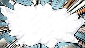 Comic Speech Bubble on Cloud Background - Bryan Hitch Style Stock ...