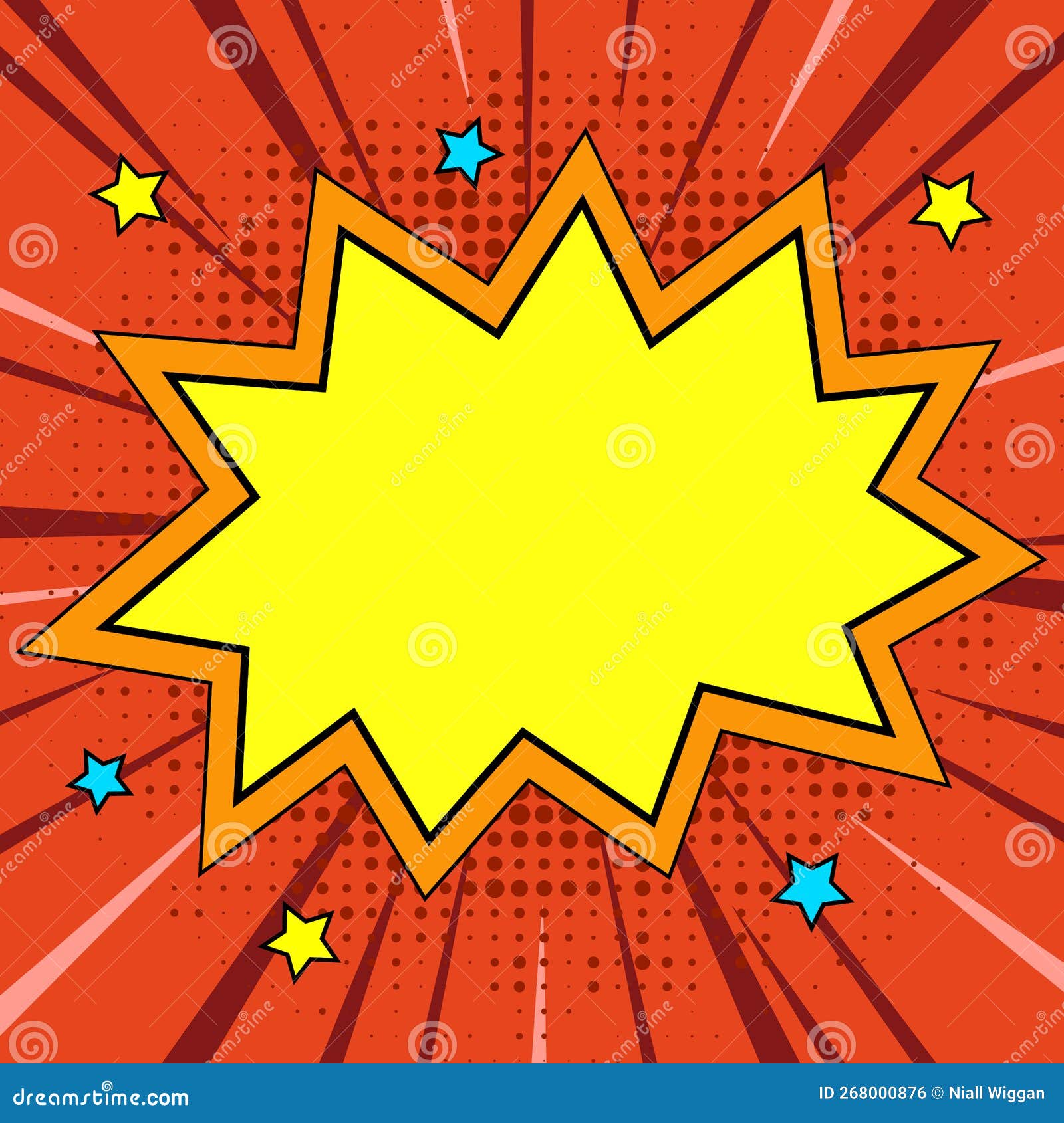 Comic Speech Bubble with Copy Space and Colorful Doodles. Design of ...