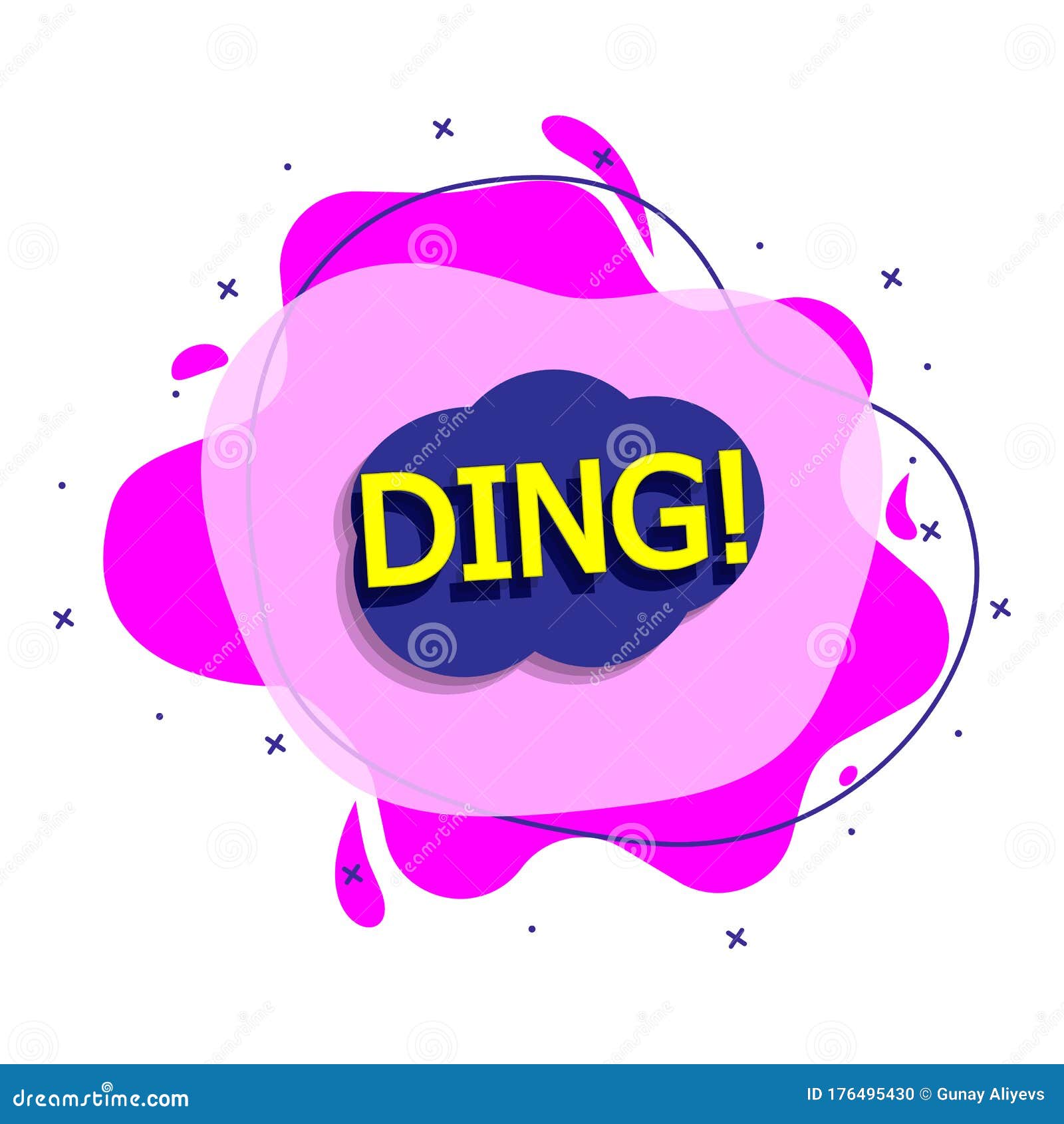 Ding Dong Comic Bright Template With Speech Bubbles On Colorful Frames ...