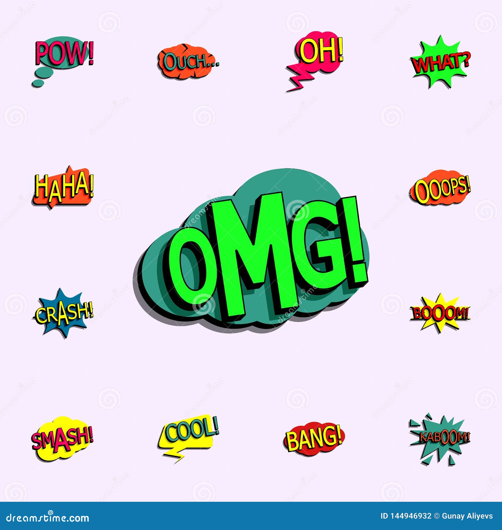 Comic Speech Bubble With Expression Text Omg Icon. Comic Icons ... Comic Speech Bubble With Expression Text Omg Icon. Comic Icons ...