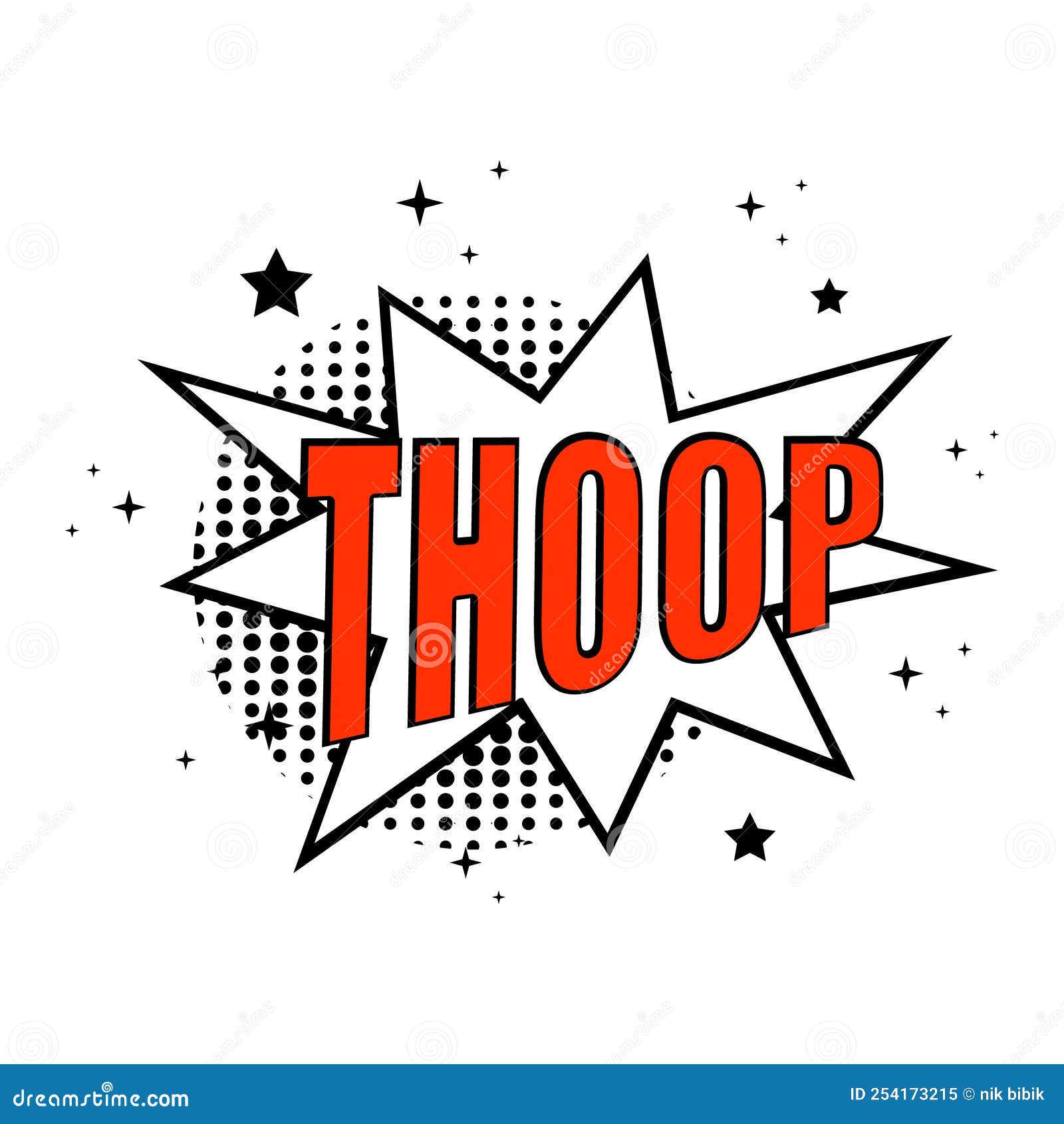 Comic Speech Bubble Icon with Thop Expression Sign Stock Vector ...