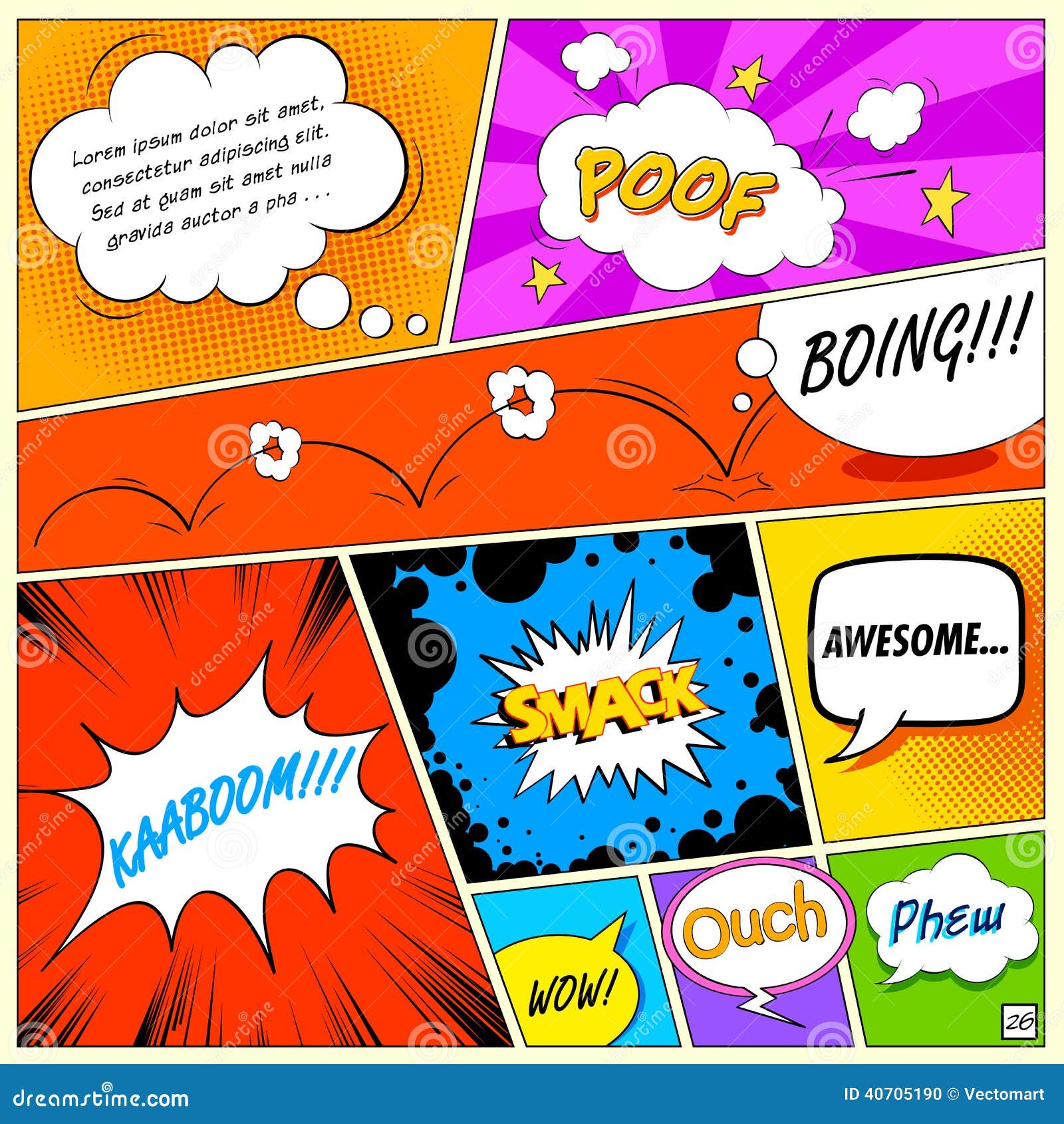 Comic Speech Bubble stock vector. Illustration of chat - 40705190