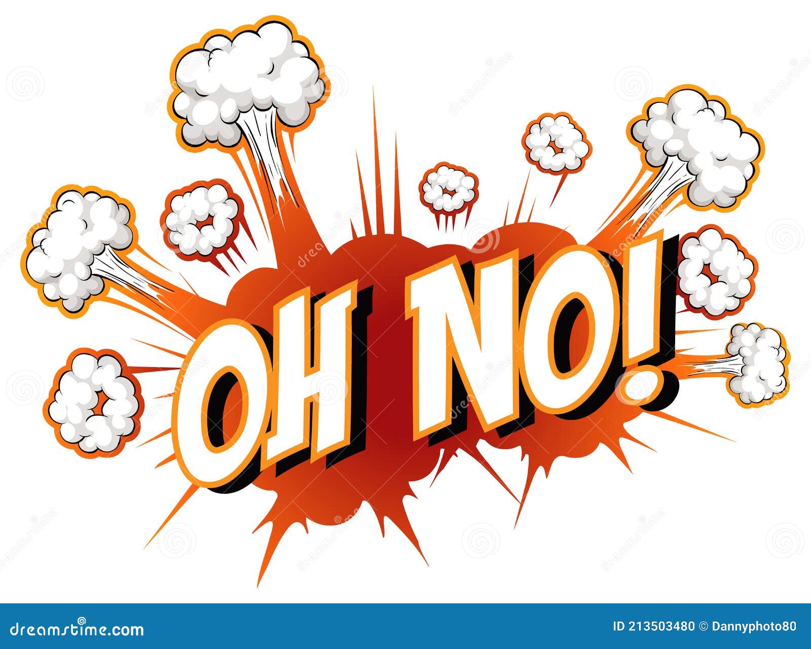Comic Speech Bubble with Oh No Text Stock Vector - Illustration of ...