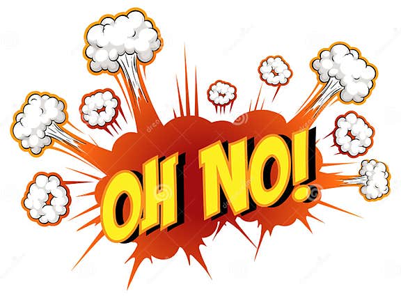 Comic Speech Bubble with Oh No Text Stock Vector - Illustration of ...
