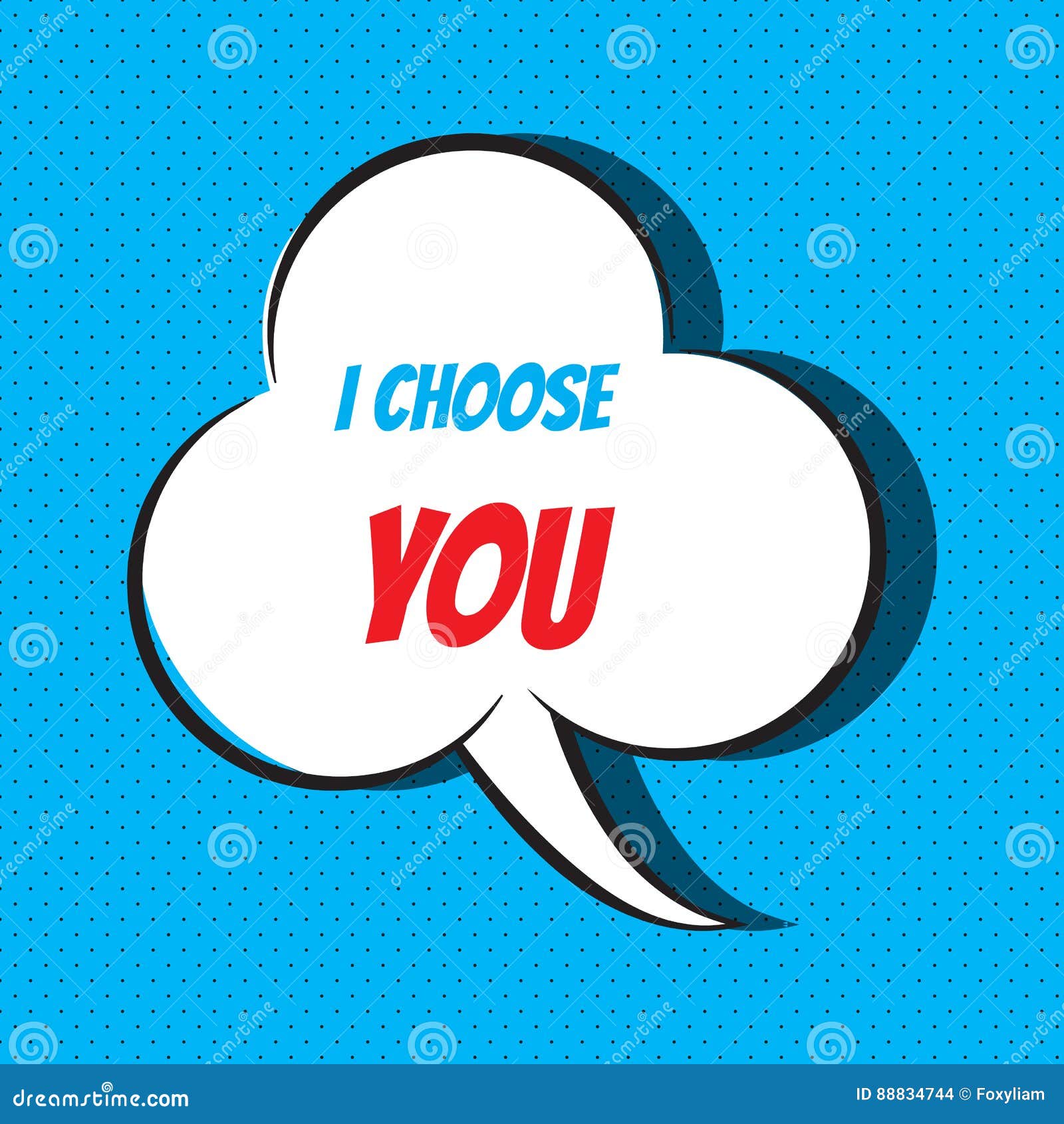 Comic Speech Bubble with Phrase I Choose You . Stock Vector ...