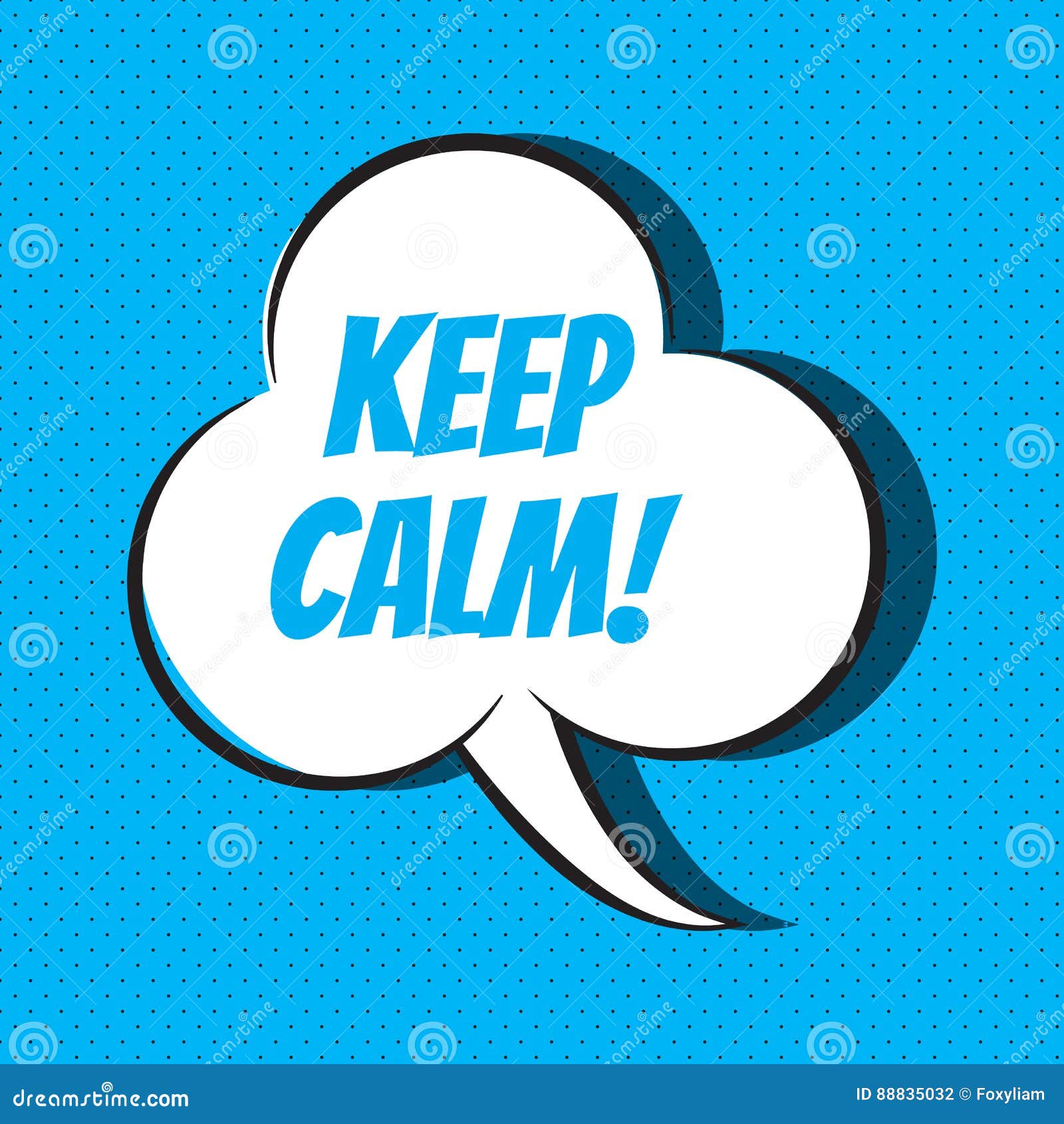 Comic Speech Bubble with Phrase Keep Calm Stock Vector - Illustration ...
