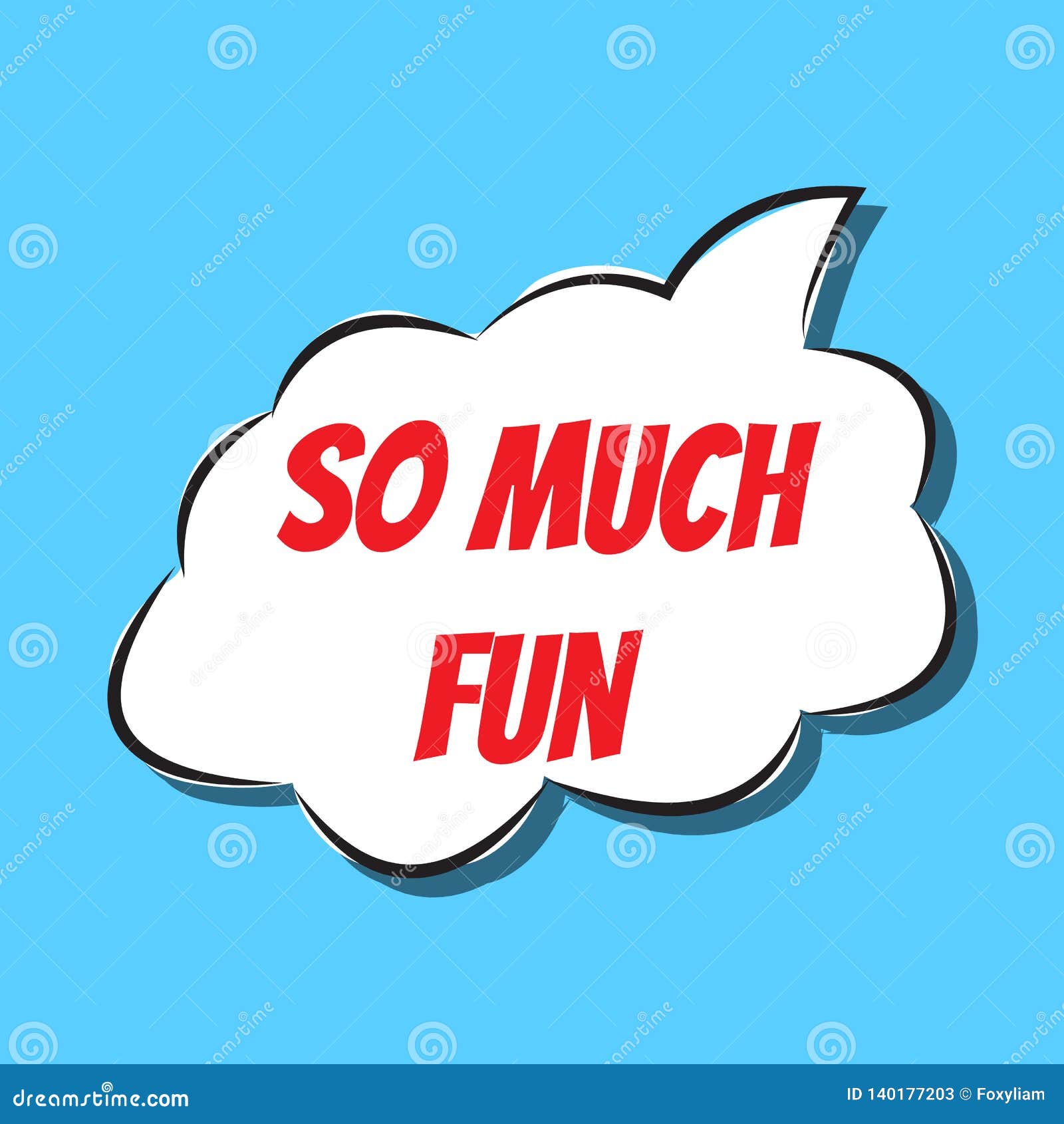 Comic Speech Bubble with Phrase so Much Fun Stock Vector - Illustration ...