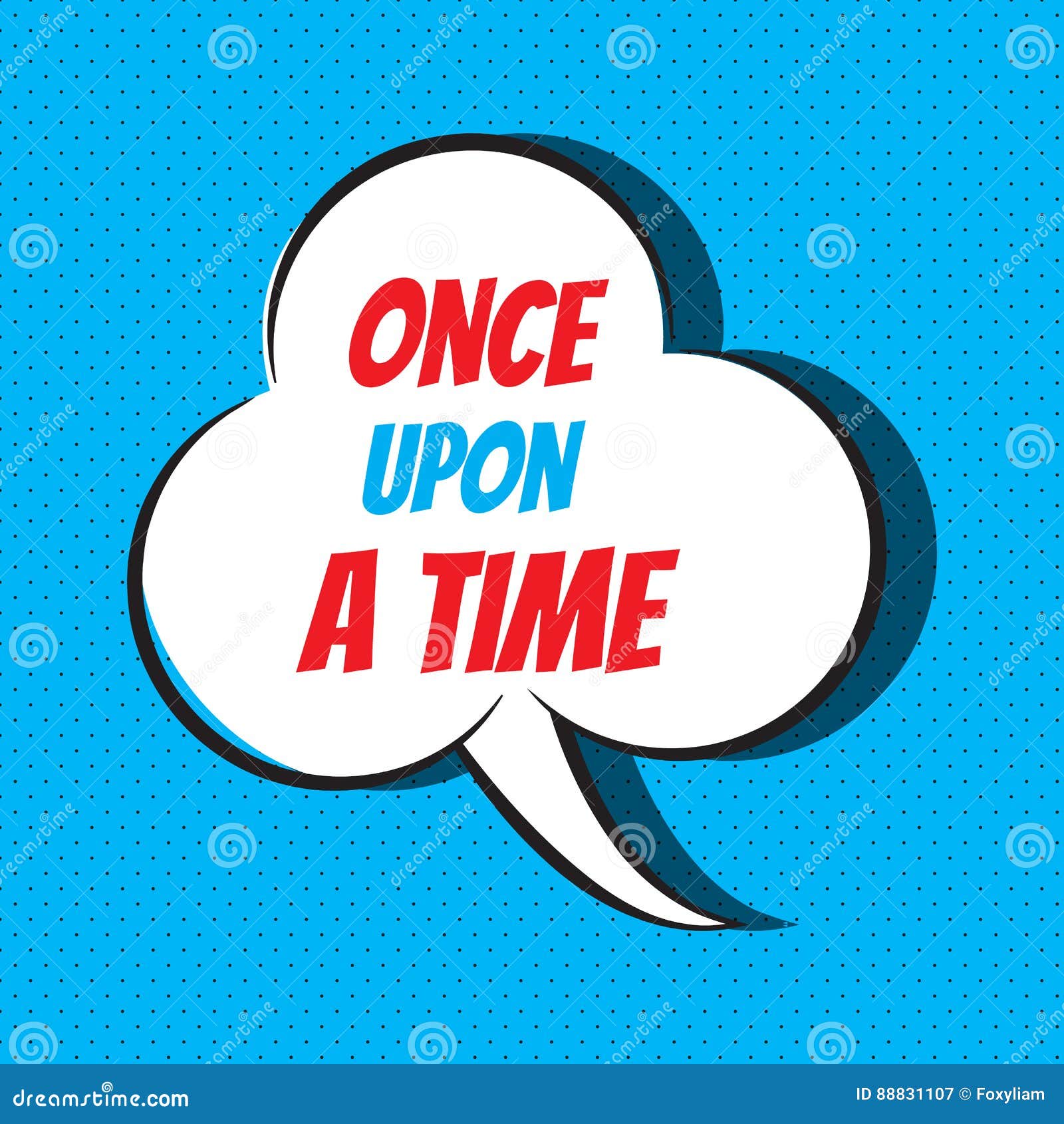 Comic Speech Bubble with Phrase Once upon a Time Stock Vector ...