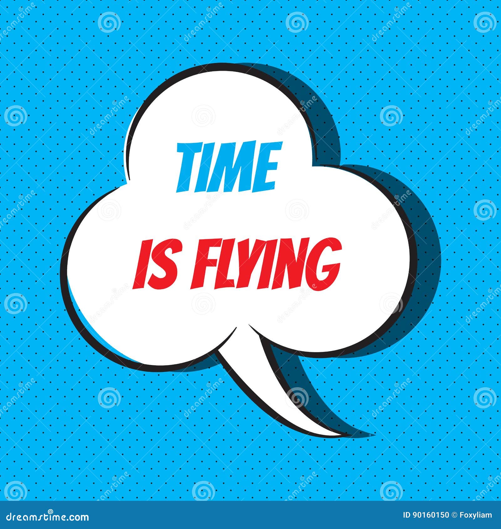 Comic Speech Bubble with Phrase Time is Flying Stock Vector ...