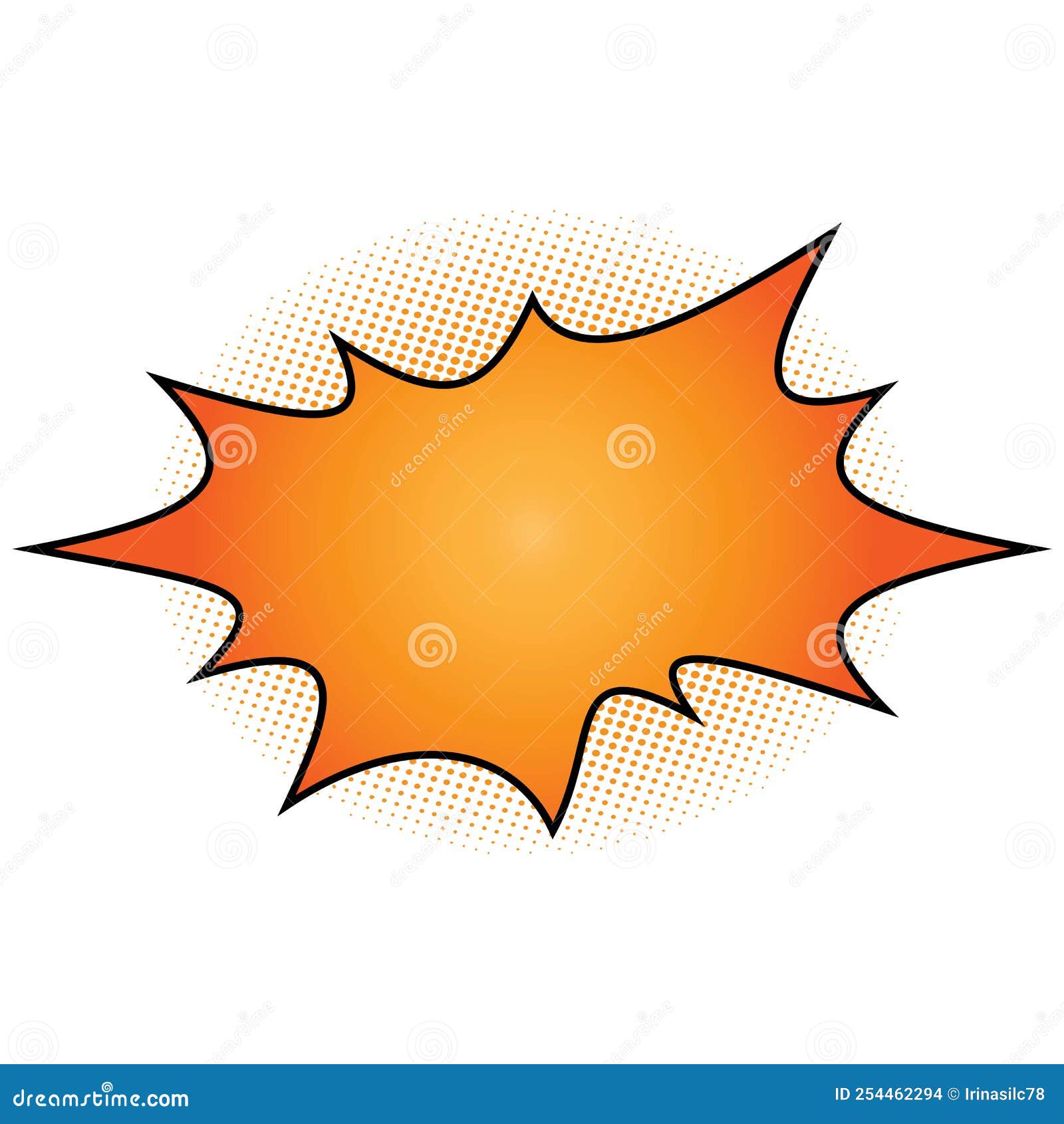 Comic speech bubble stock vector. Illustration of sticker - 254462294