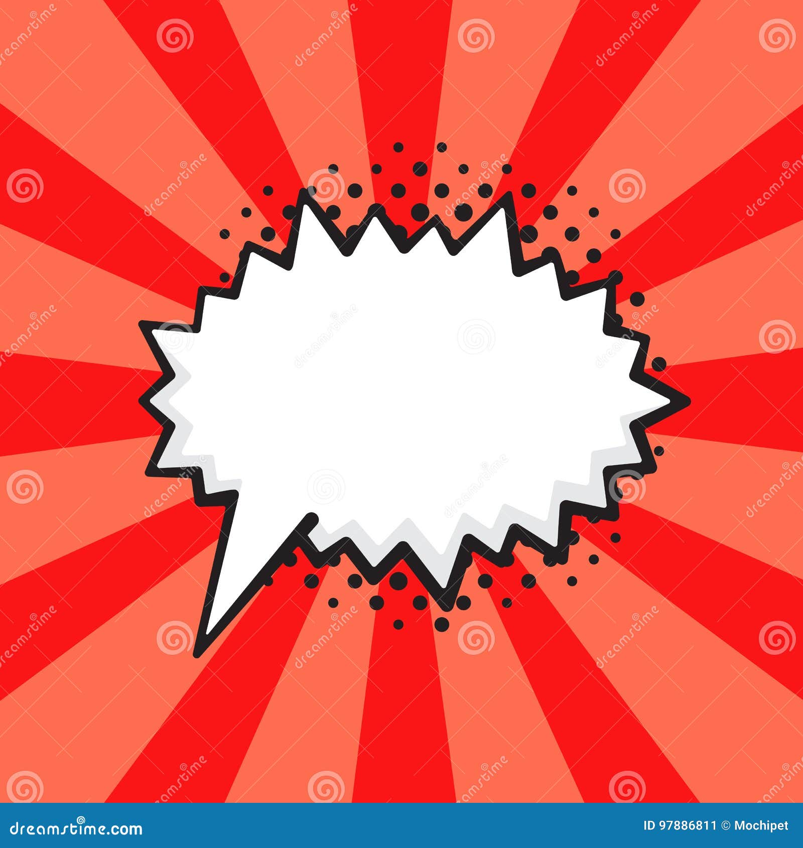 Comic Speech Bubble Of Scream Cloud Shape Cartoon Vector | CartoonDealer.com #97886811