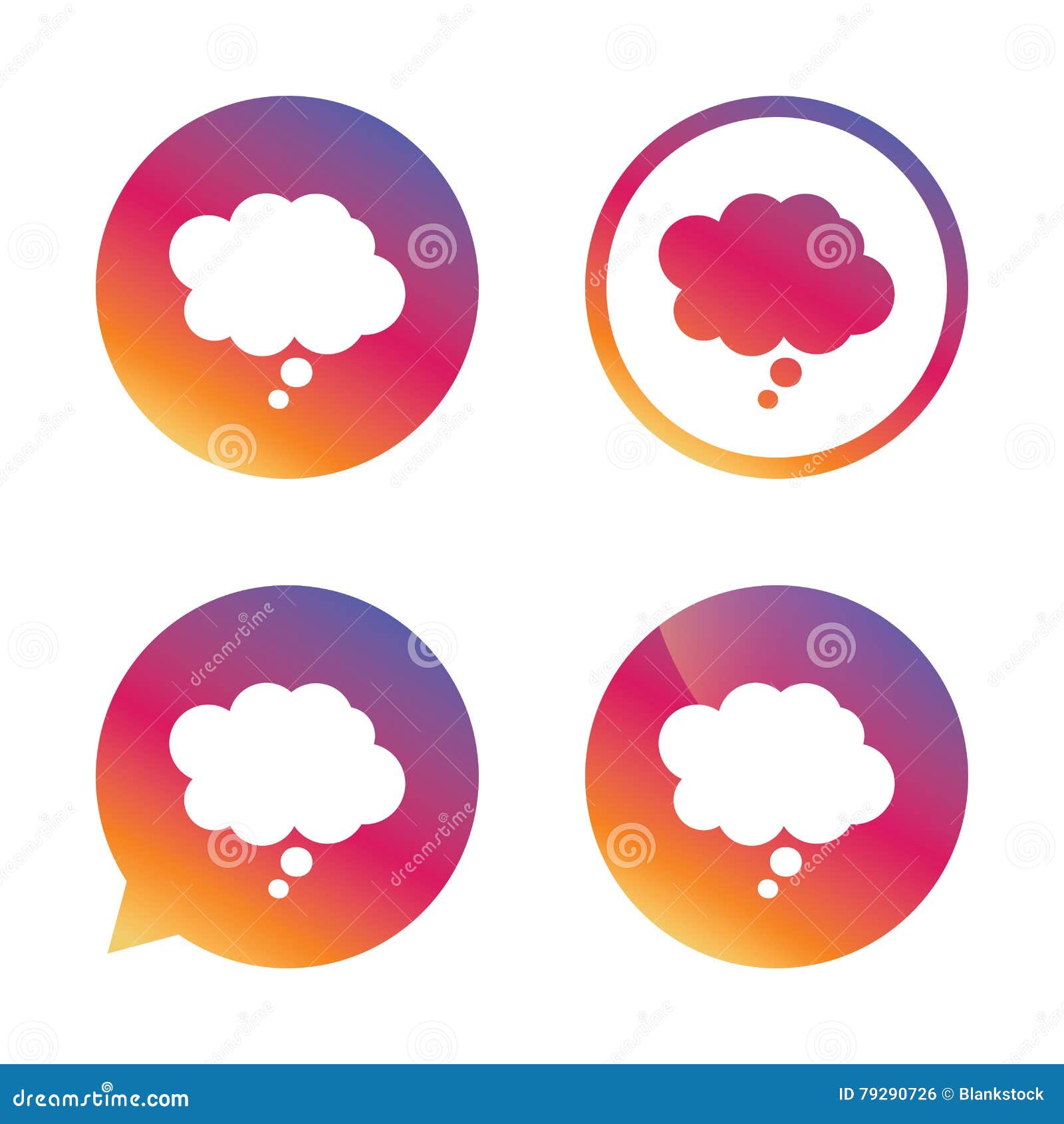 Comic Speech Bubble Sign Icon. Chat Think Symbol Stock Vector ...