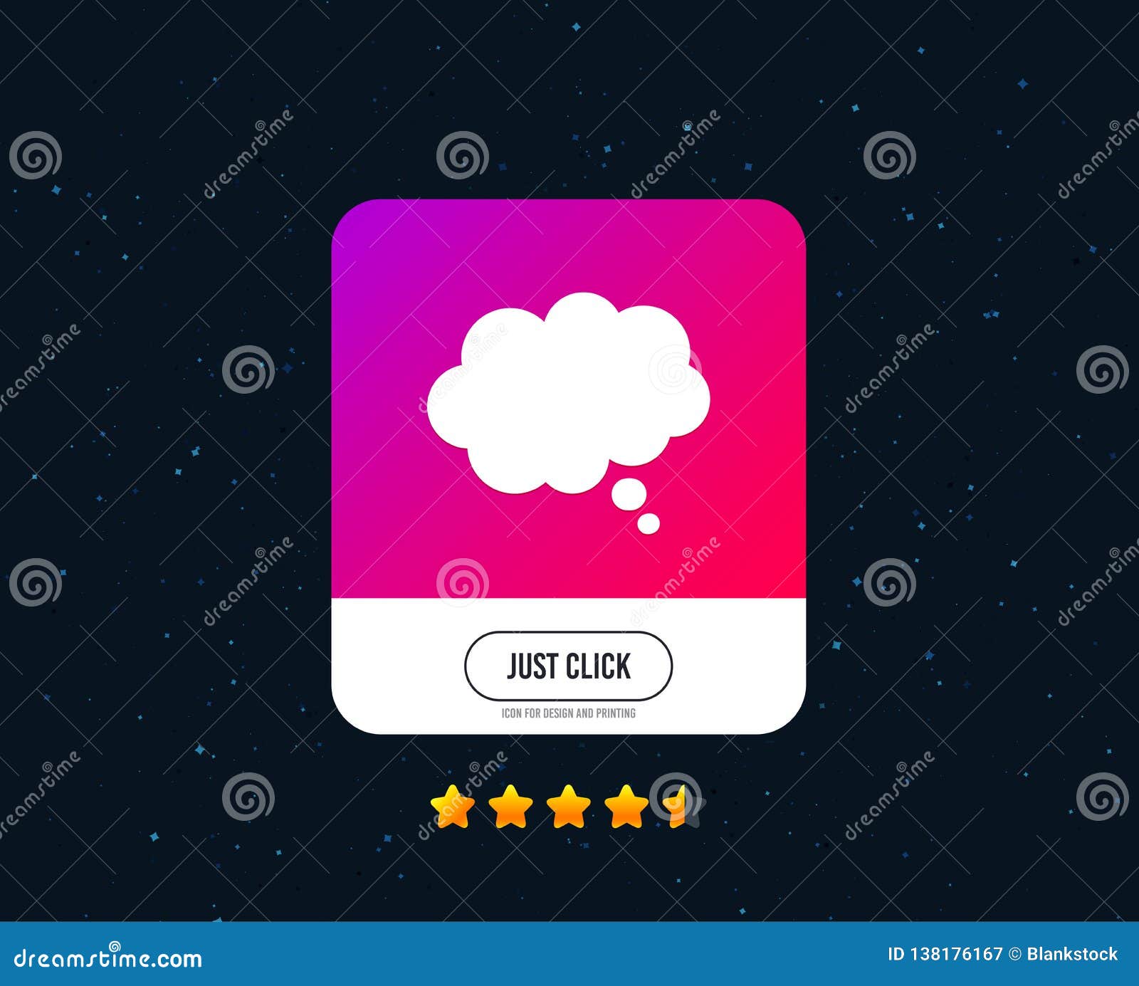 Comic Speech Bubble Sign Icon. Chat Think Symbol. Vector Stock Vector ...
