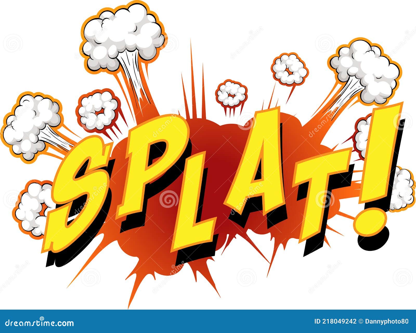 Comic Speech Bubble with Splat Text Stock Vector - Illustration of ...