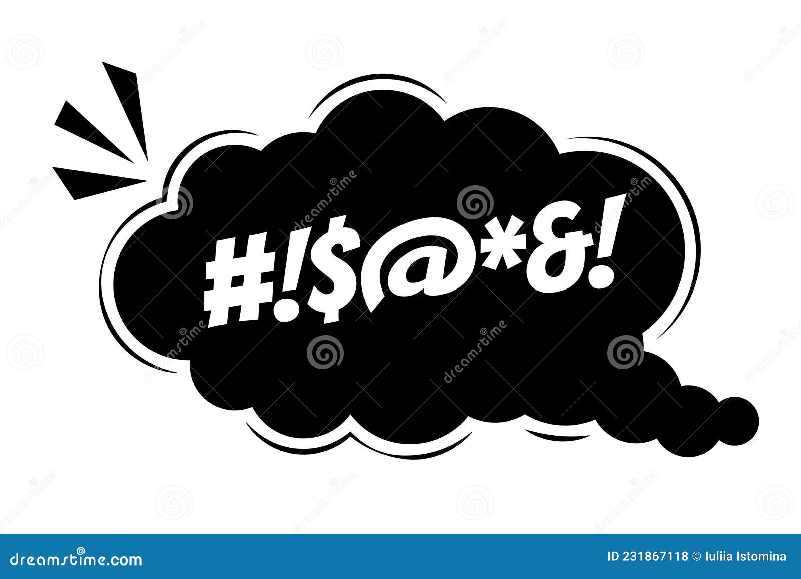 Comic Speech Bubble with Swear Words Symbols Stock Vector ... Comic Speech Bubble with Swear Words Symbols Stock Vector ...