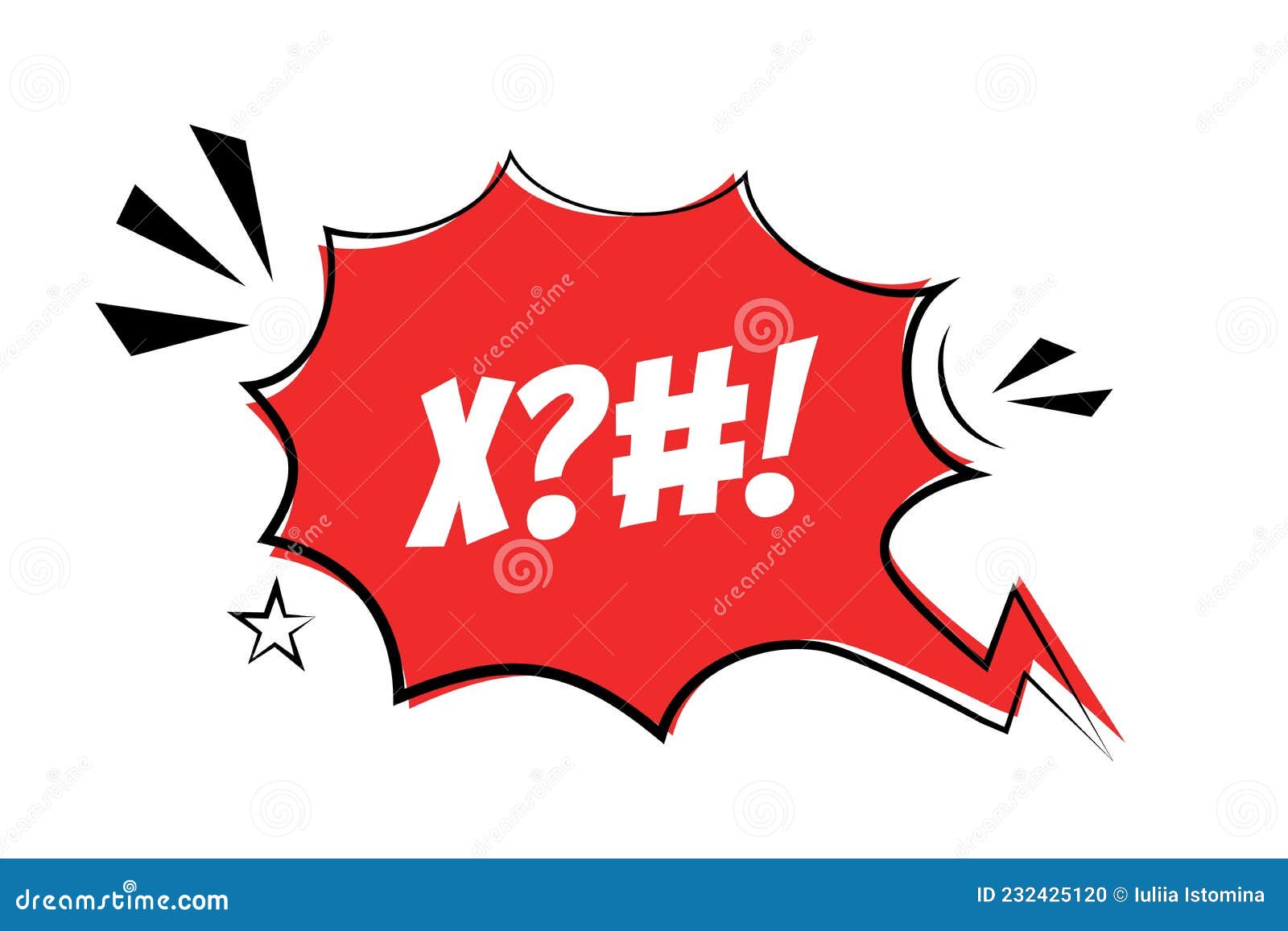 Comic Speech Bubble With Swear Words Symbols Vector Illustration ...