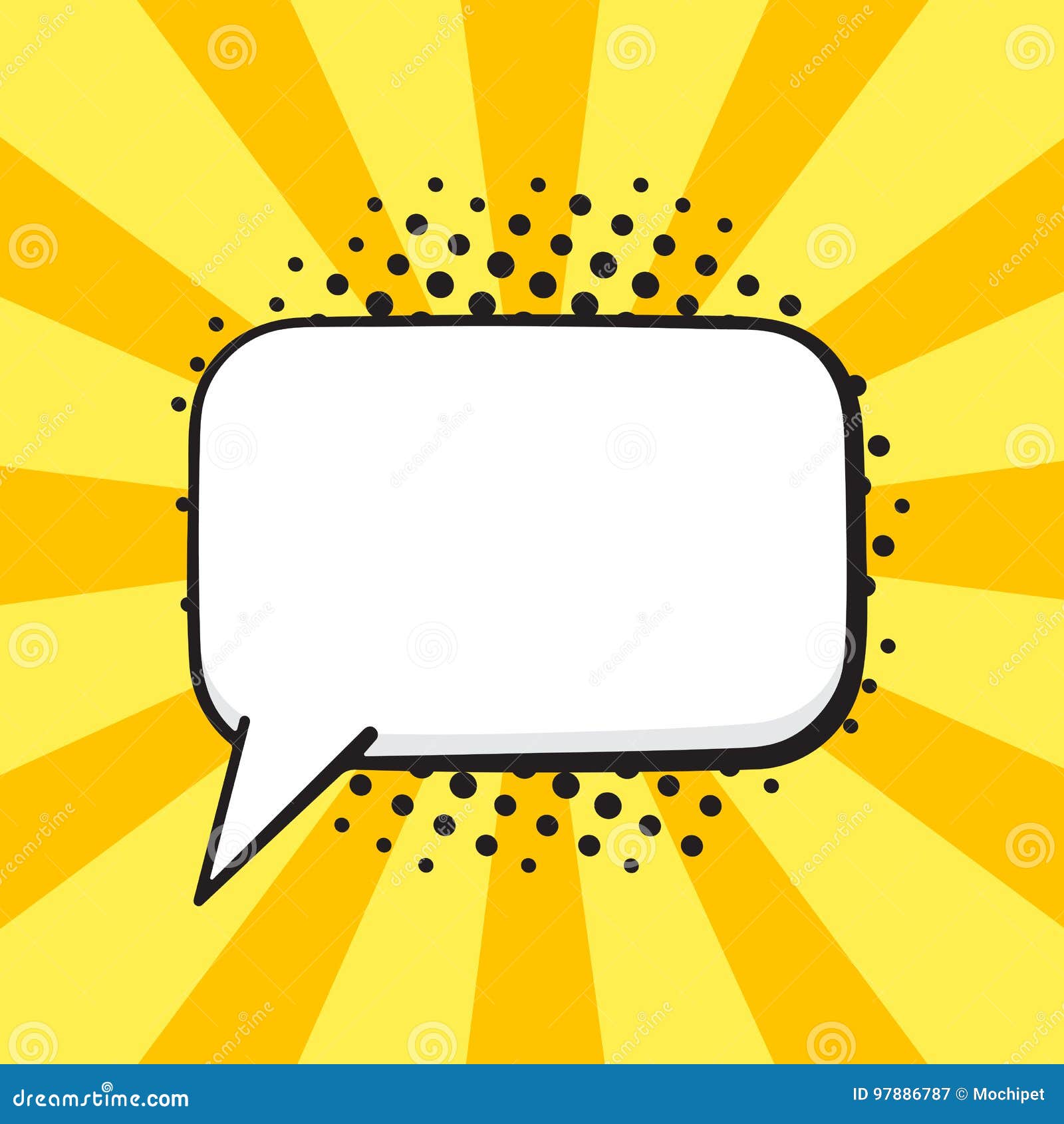 Comic Speech Bubble of Talk Rectangular Shape Stock Vector ...