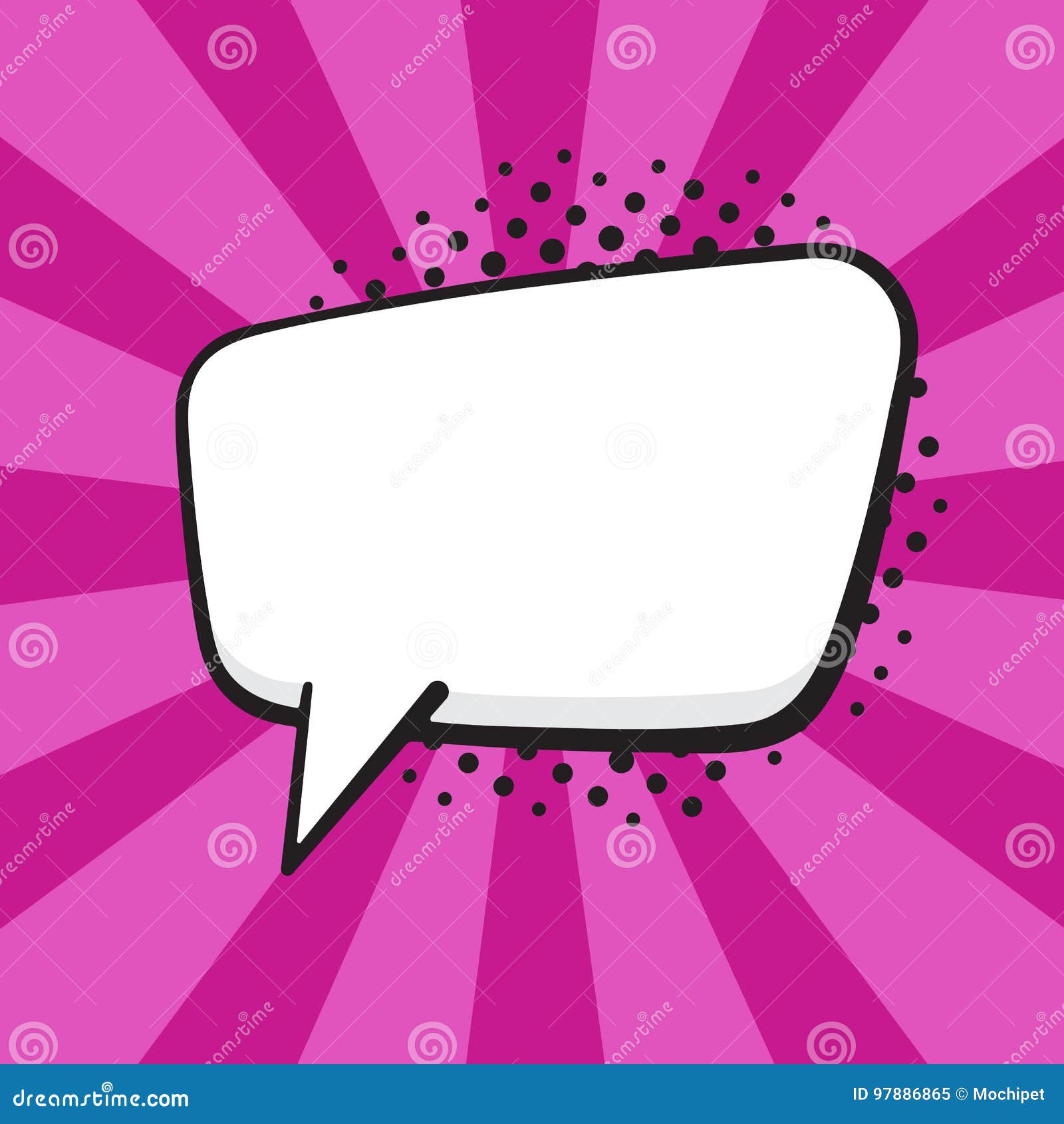 Comic Speech Bubble of Talk Trapezoidal Shape Stock Vector ...