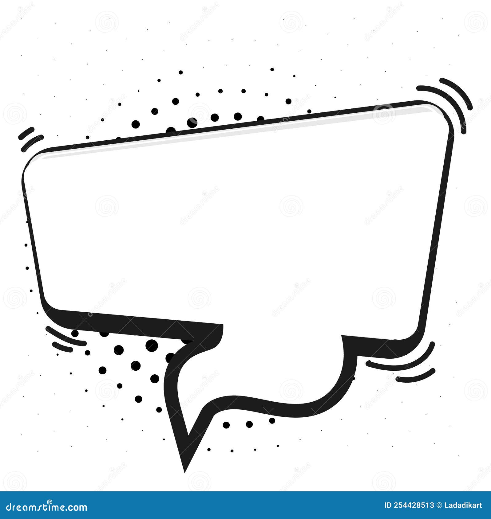 Comic Speech Bubble Template. Blank Text Frame Stock Illustration ...
