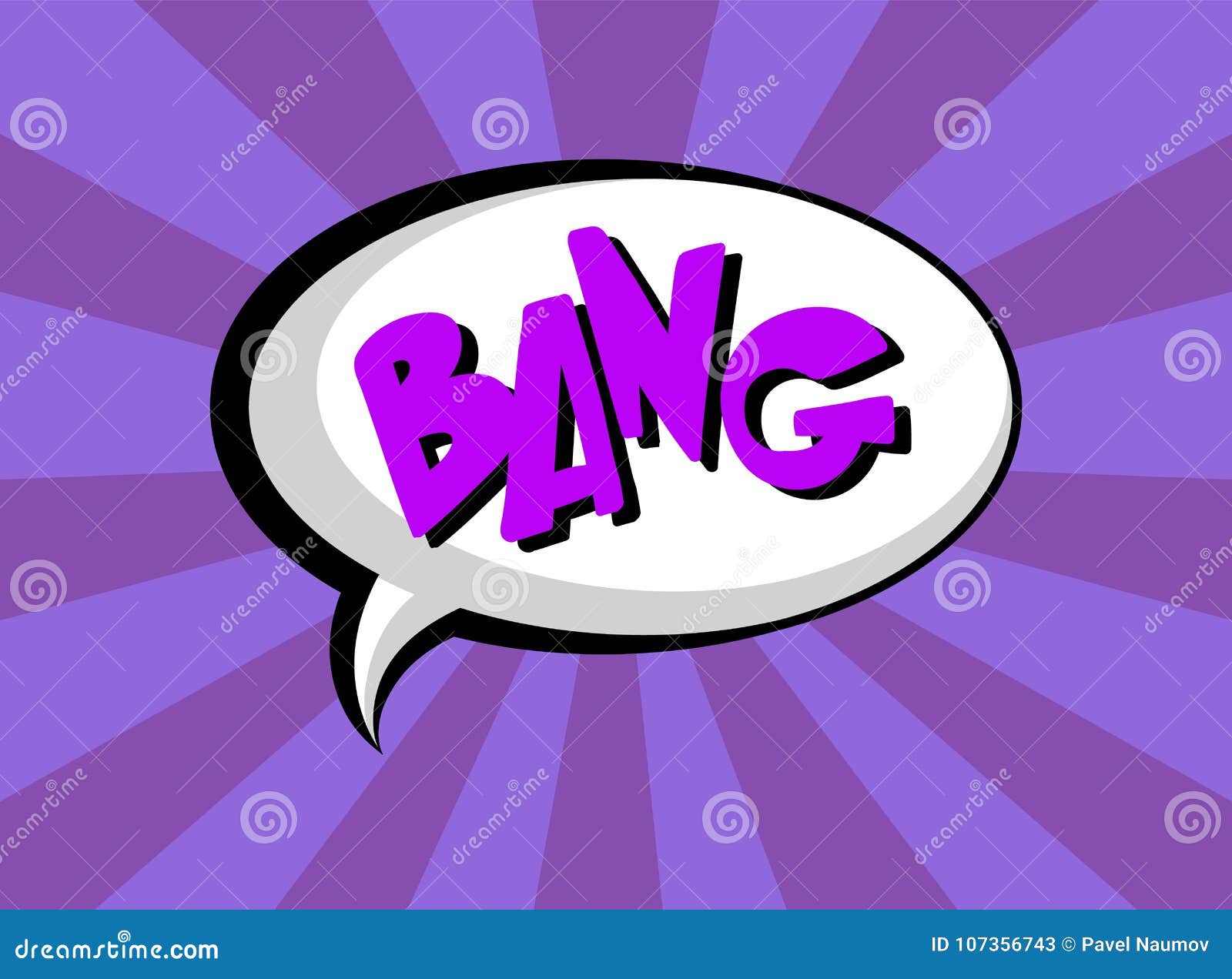 Comic Speech Bubble with Text Bang, Layout Template with Clouds Beam ...