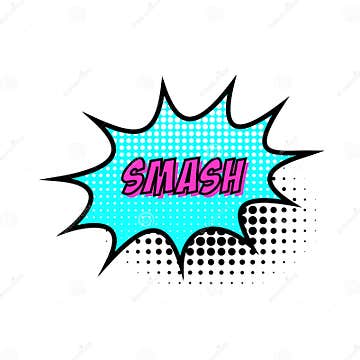 Comic Speech Bubble with Text Smash Isolated on White Background ...