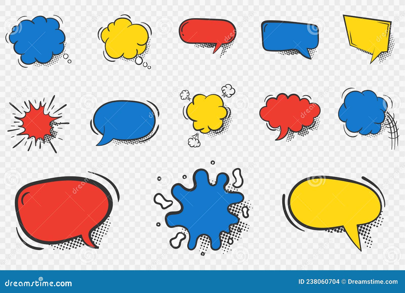 Comic Speech Bubbles, Dialog Clouds, Comics Books. Stock Vector ...