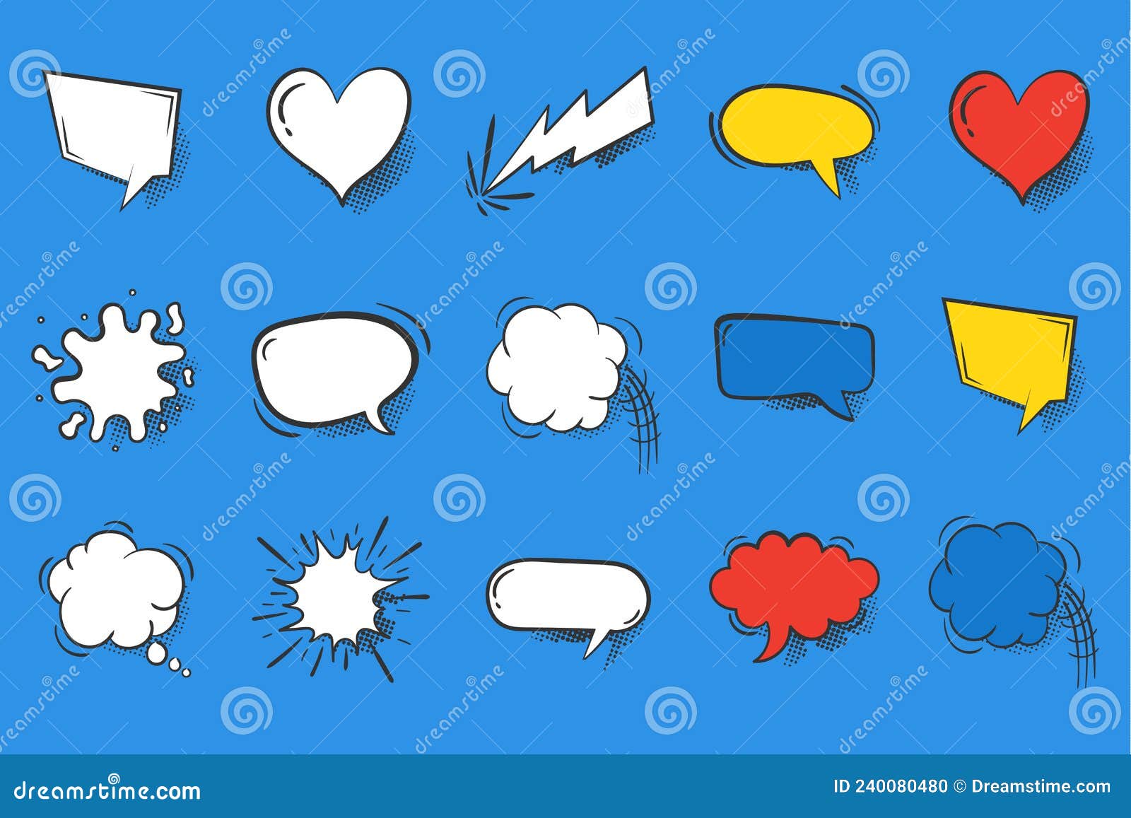 Comic Speech Bubbles, Dialog Clouds, Comics Books. Stock Vector ...