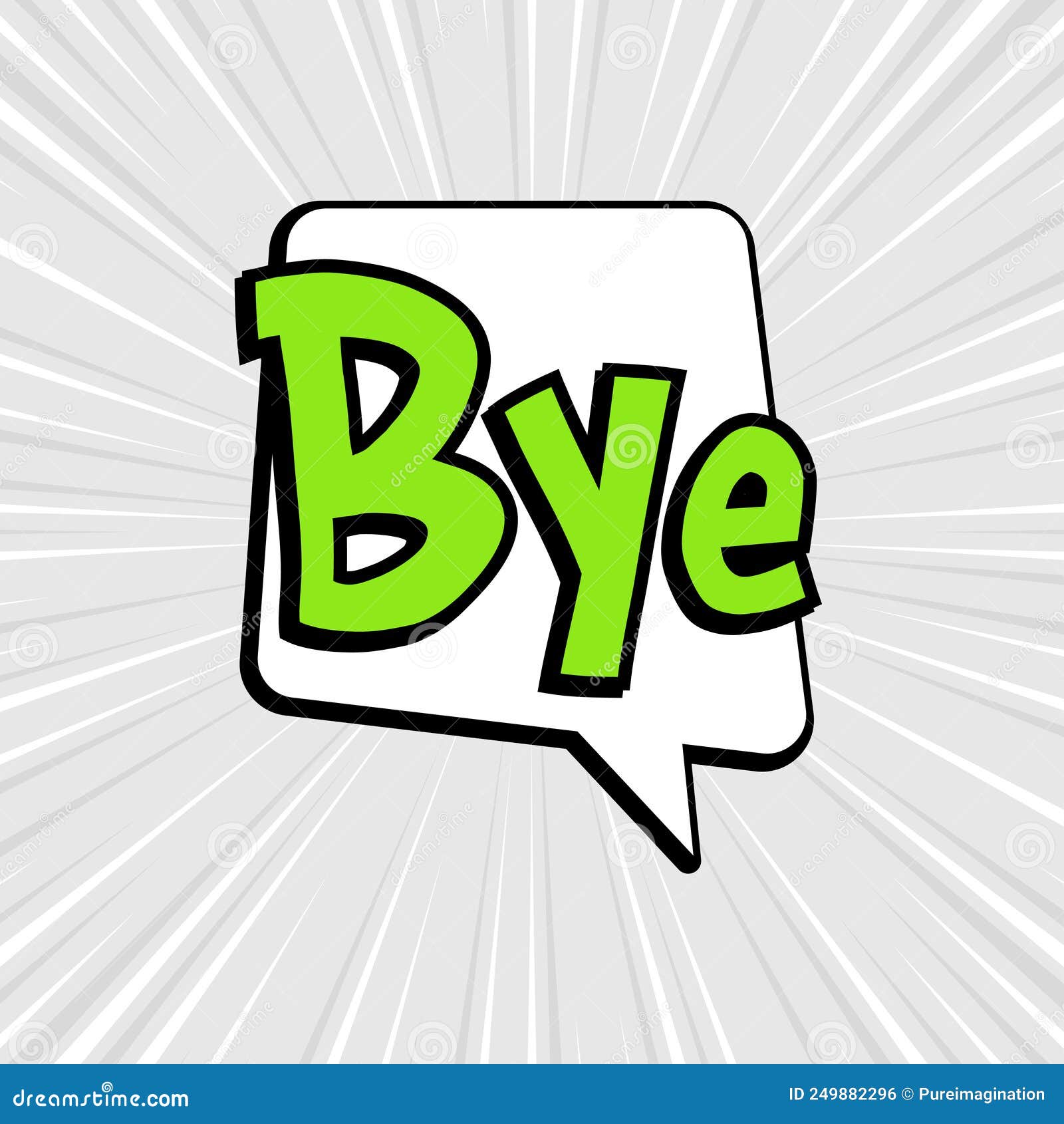 Comic Speech Bubbles Isolated with Text BYE Stock Vector - Illustration ...