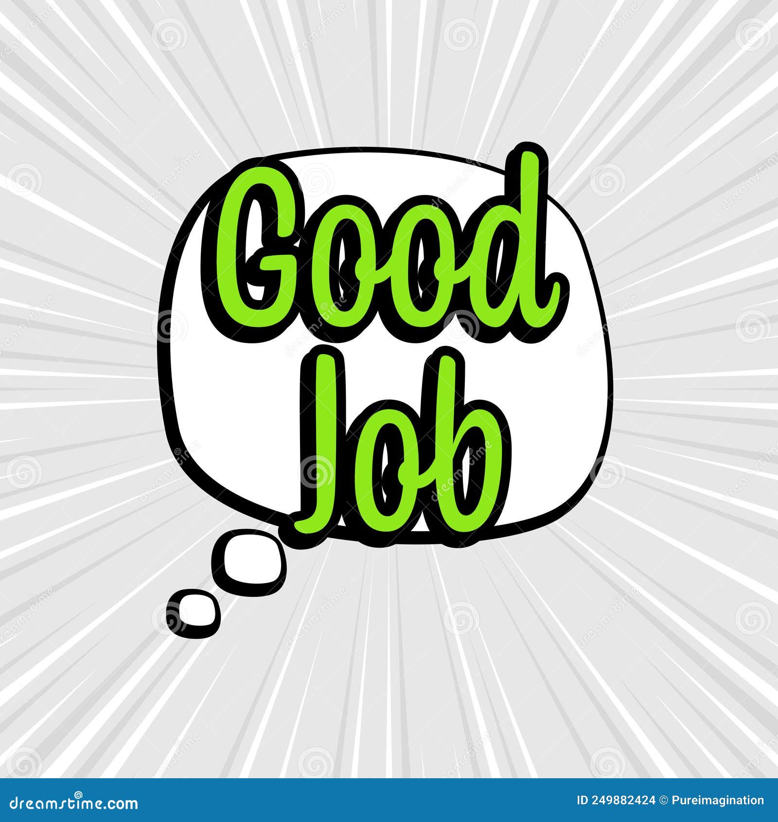 Comic Speech Bubbles Isolated with Text GOOD JOB Stock Vector ...
