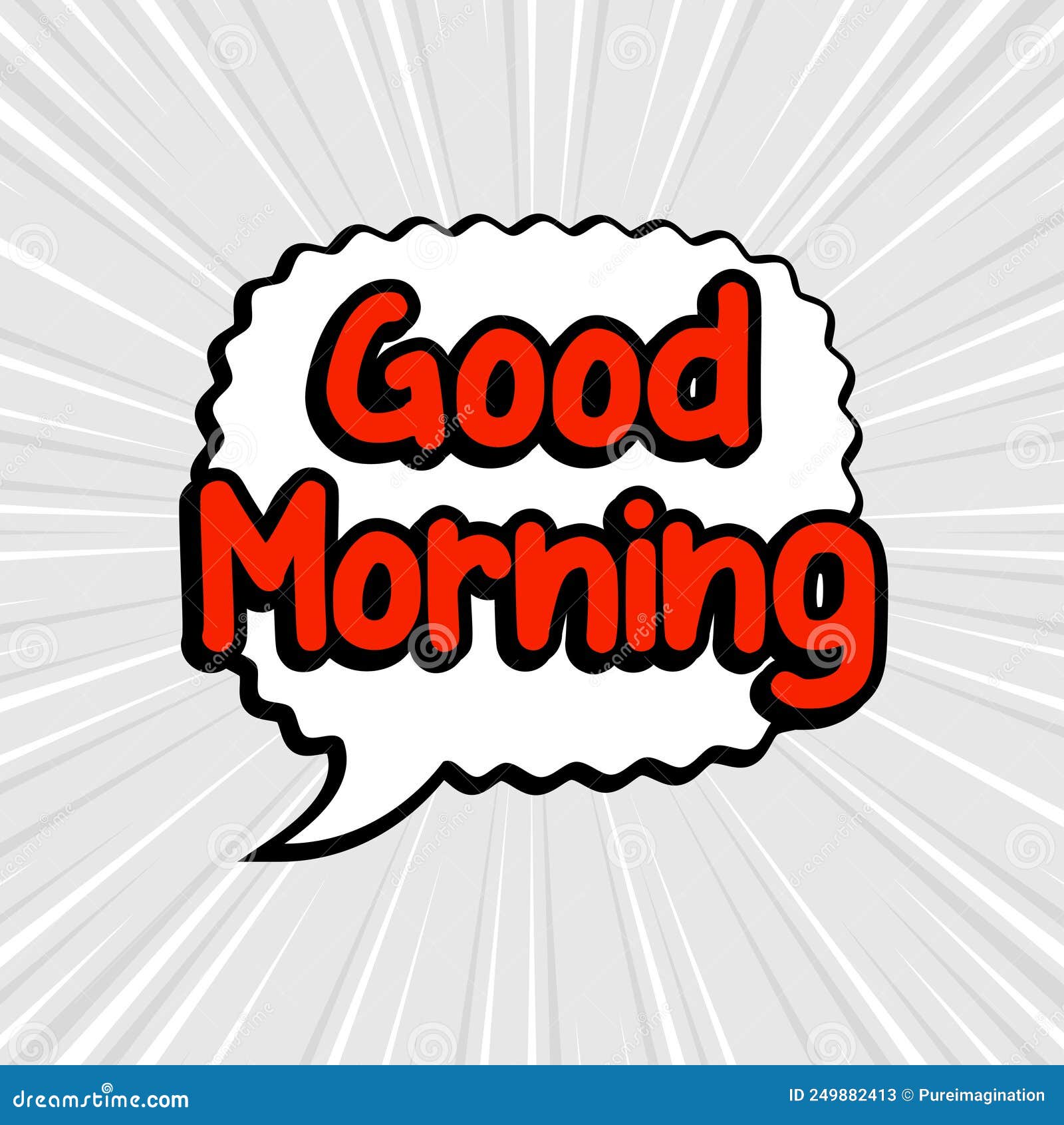 Comic Speech Bubbles Isolated with Text GOOD MORNING Stock Vector ...