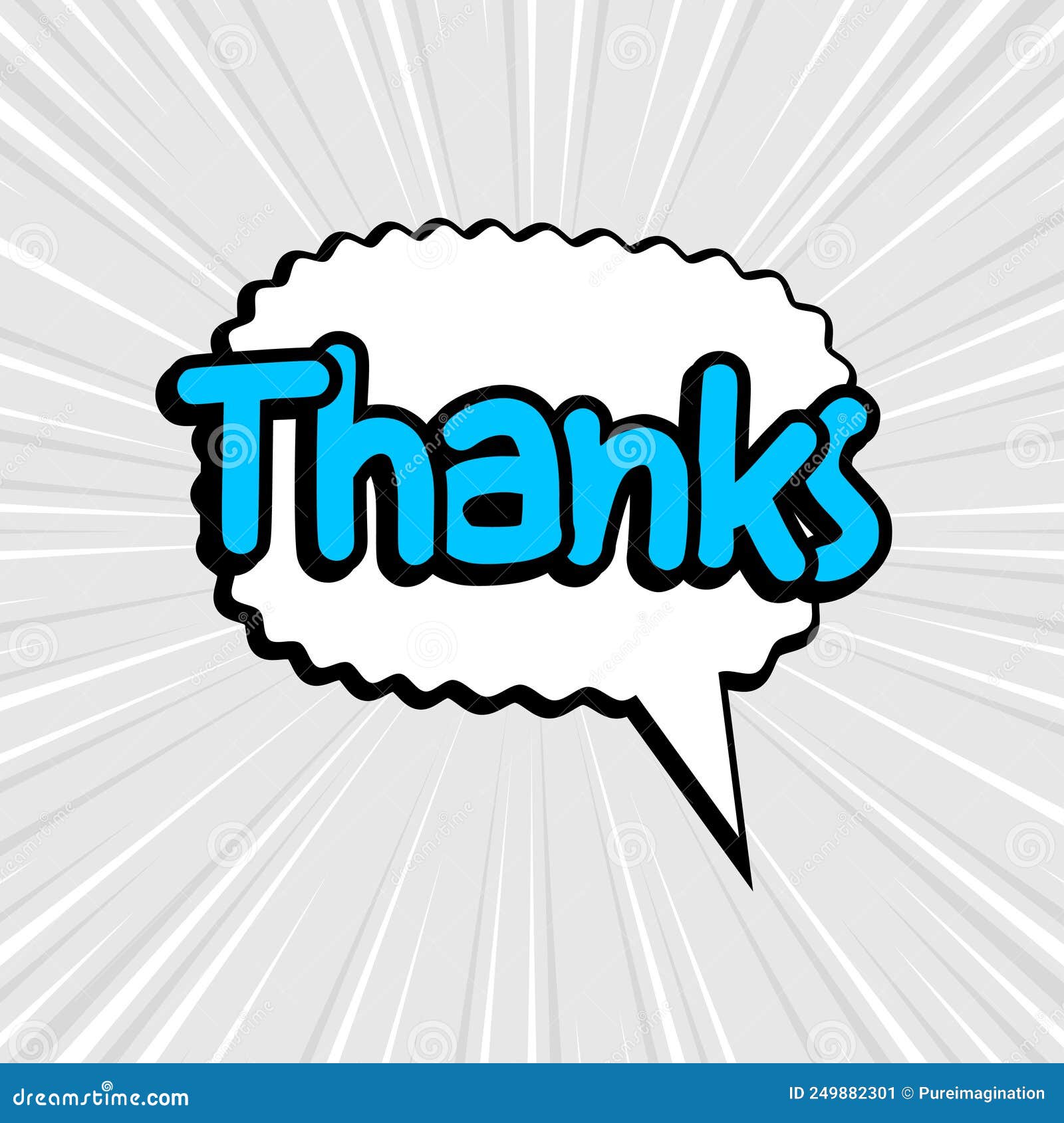 Comic Speech Bubbles Isolated with Text THANKS Stock Vector ...