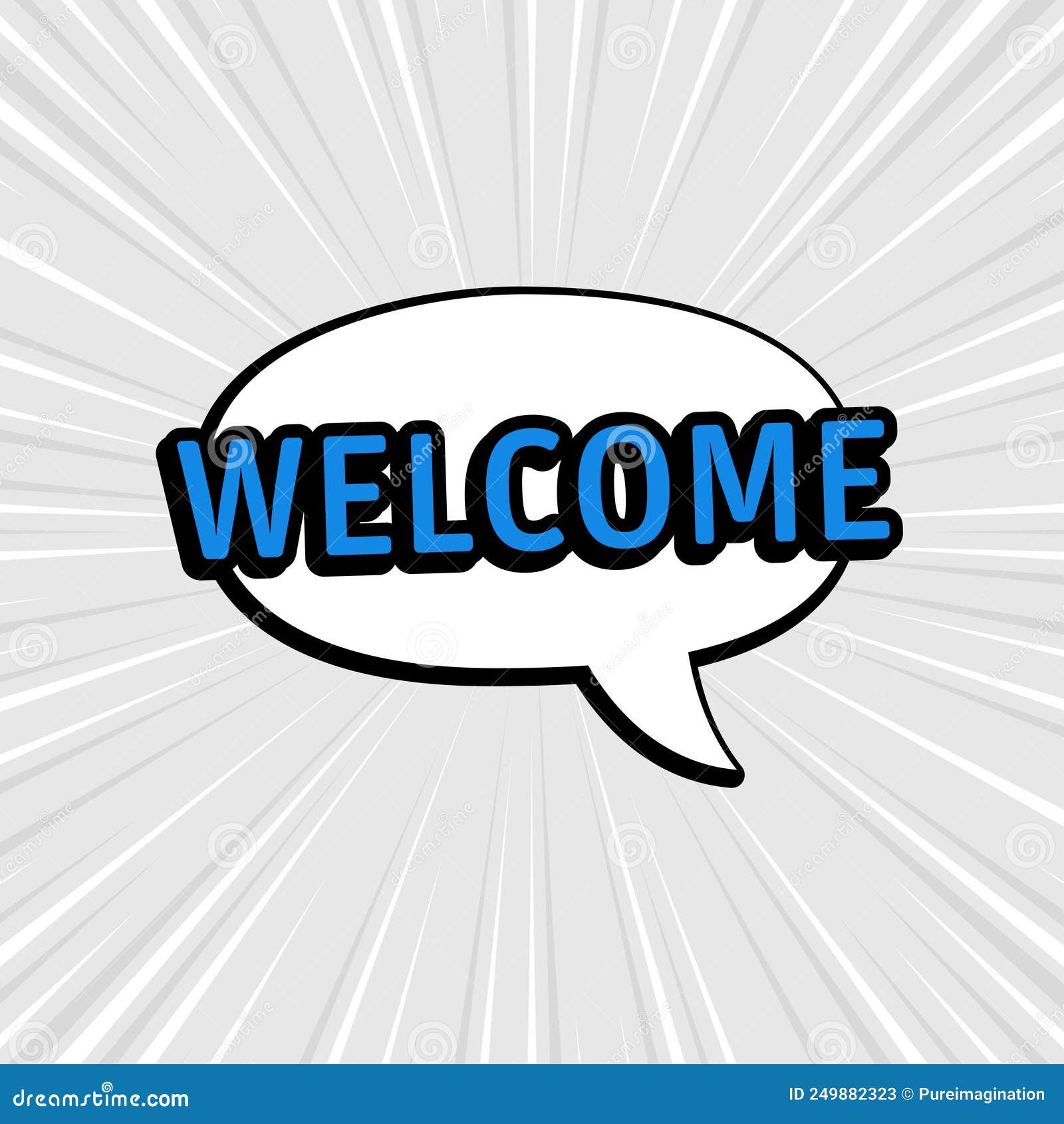 Comic Speech Bubbles Isolated with Text WELCOME Stock Vector ...