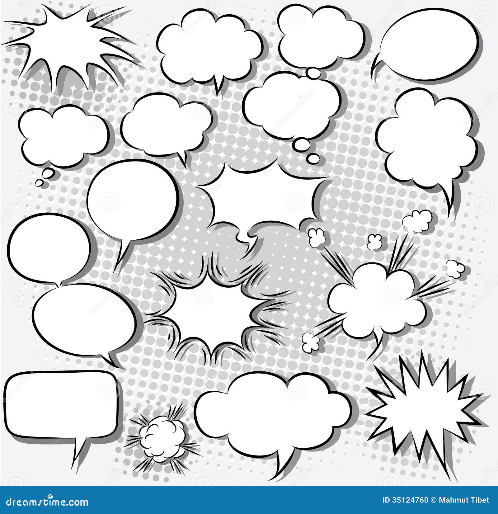 Comic speech bubbles stock vector. Illustration of lines - 35124760 Comic speech bubbles stock vector. Illustration of lines - 35124760