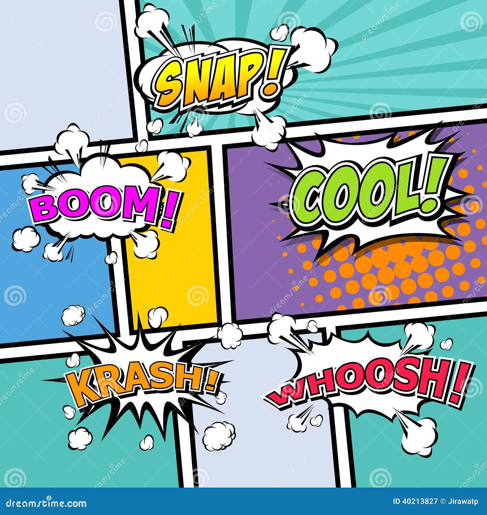 Comic Speech Bubbles. Vector Illustration. Stock Vector - Illustration ...