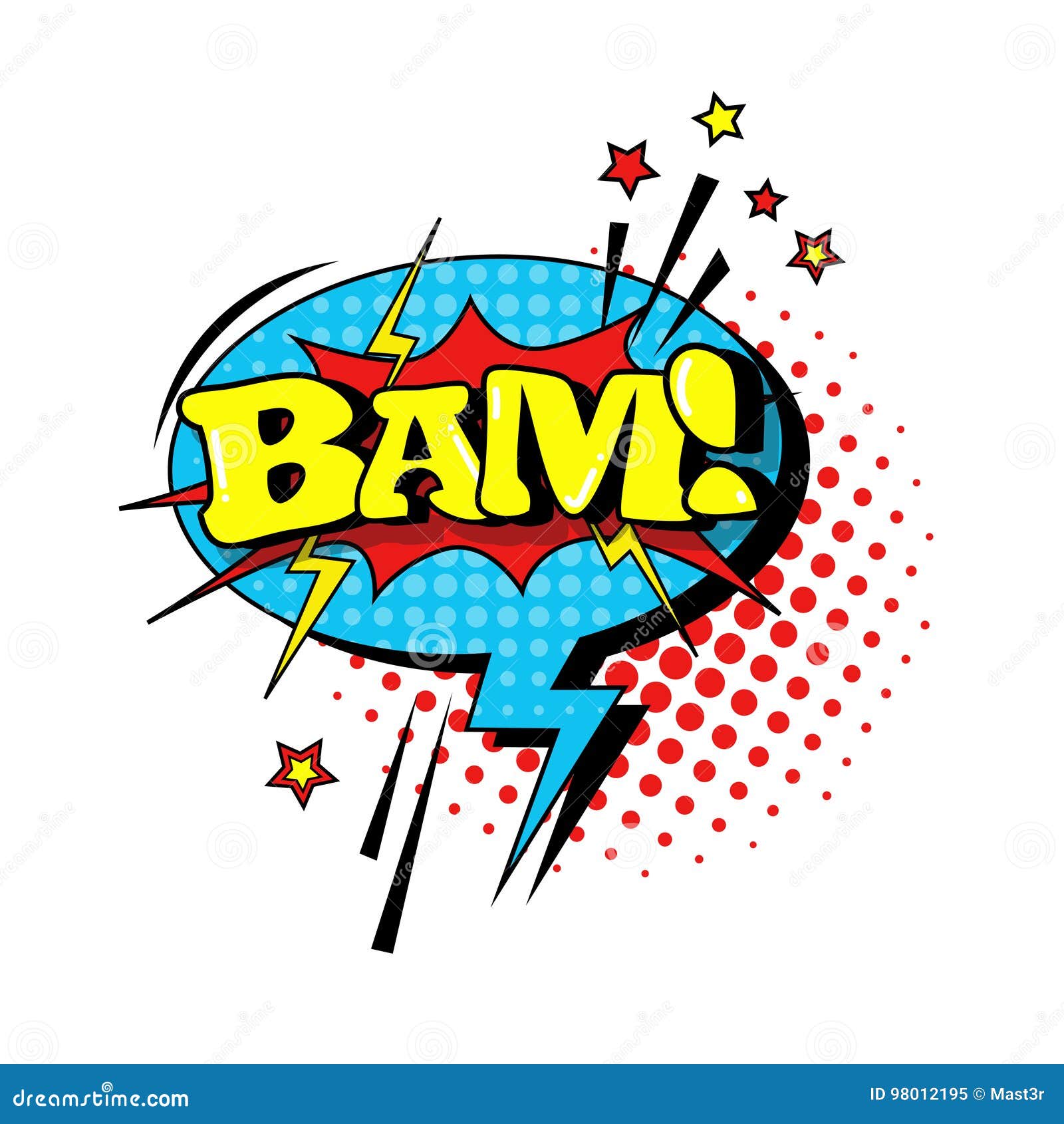 Comic Speech Chat Bubble Pop Art Style Bam Expression Text Icon Cartoon ...
