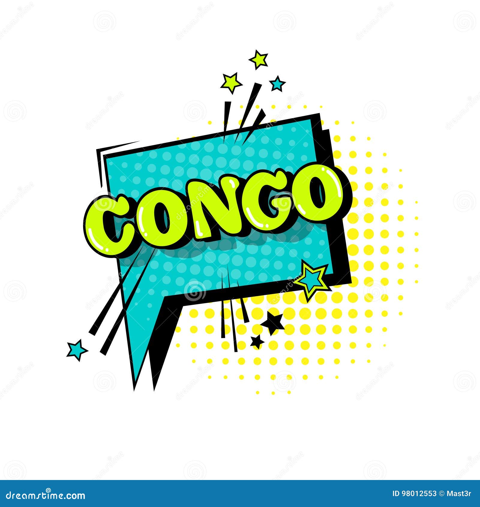 Comic Speech Chat Bubble Pop Art Style Congo Expression Text Icon Stock ...