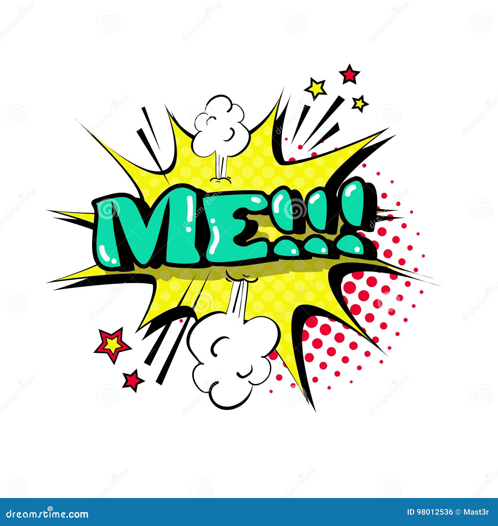Comic Speech Chat Bubble Pop Art Style Me Expression Text Icon Stock ...