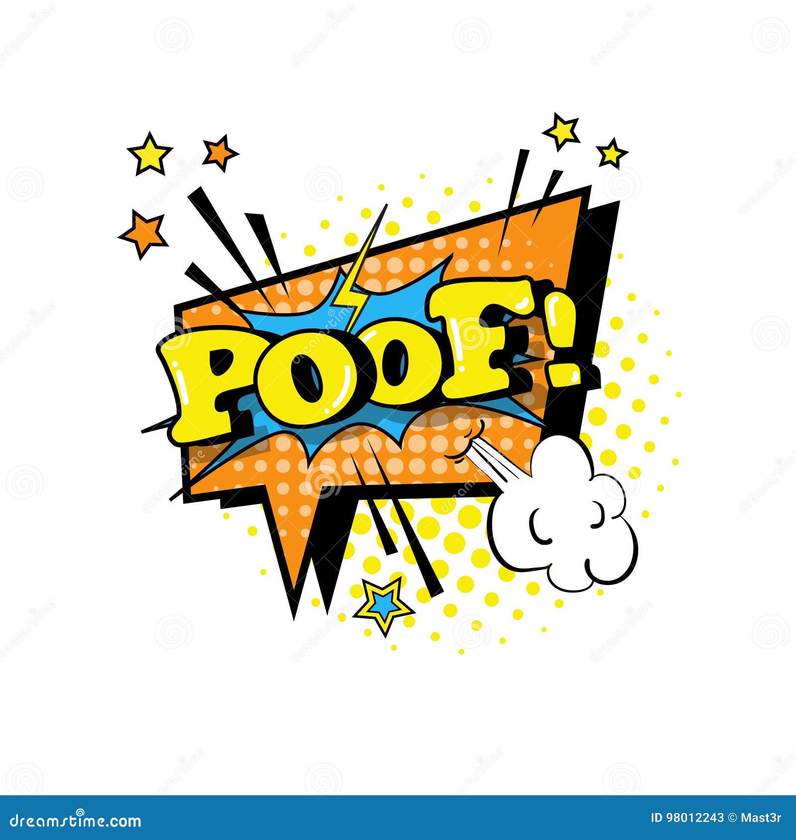 Comic Speech Chat Bubble Pop Art Style Poof Expression Text Icon Stock ...