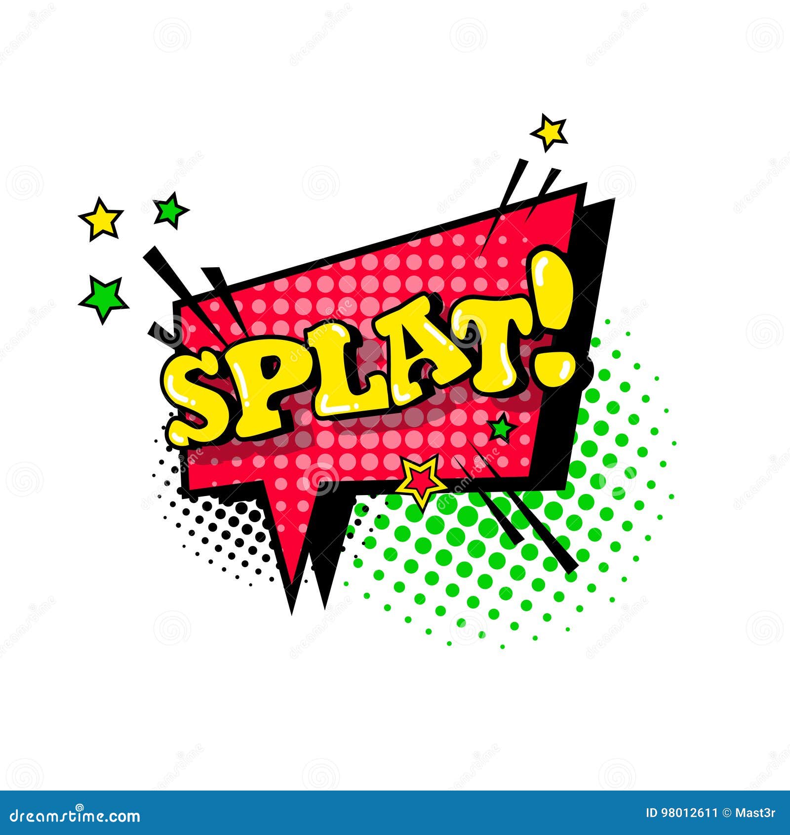 Comic Speech Chat Bubble Pop Art Style Splat Expression Text Icon Stock ...
