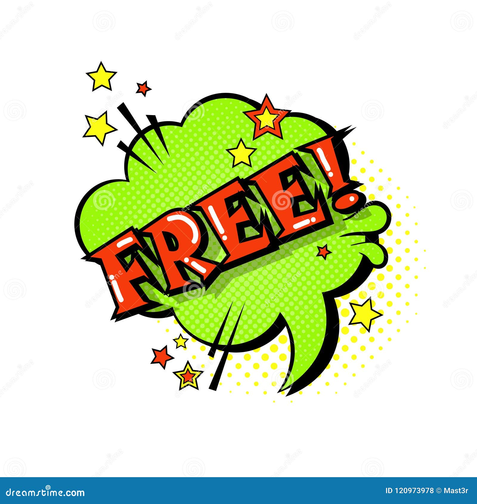 Comic Speech Free Chat Bubble Pop Art Style Text Icon Stock Vector ...