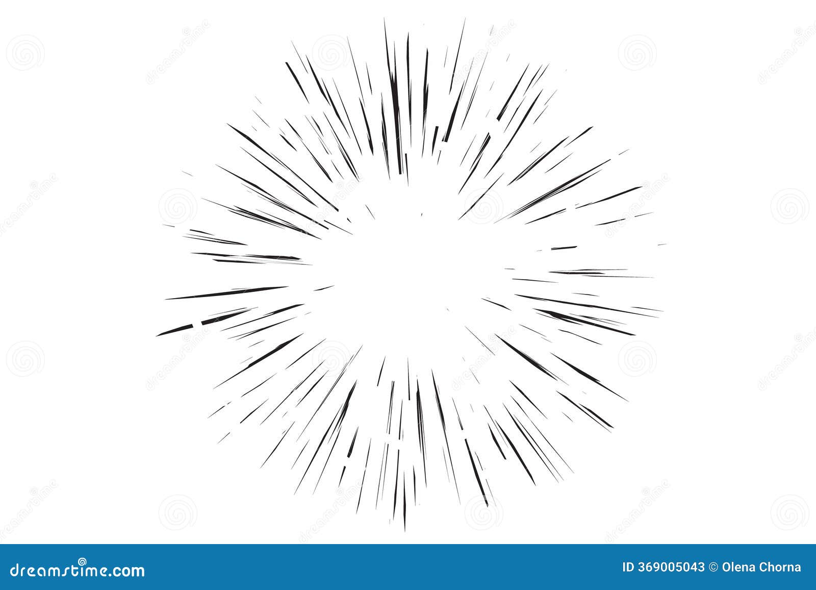 Manga Radial Frame. Anime Circle Borders With Different Concentrated ...