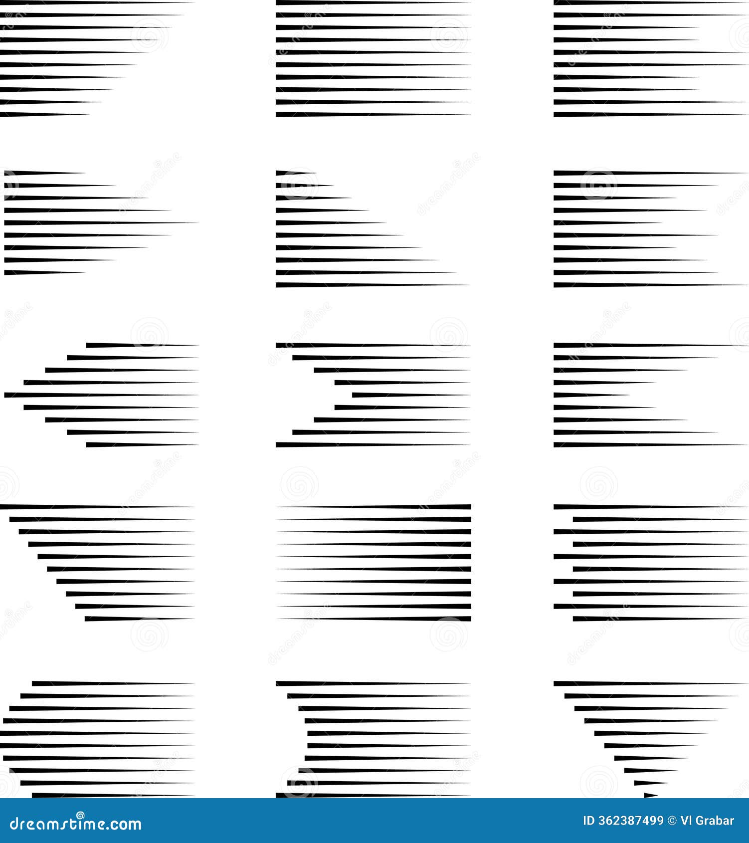 Comic Speed Motion Lines. Horizontal Fast Motion Lines for Comic Books ...